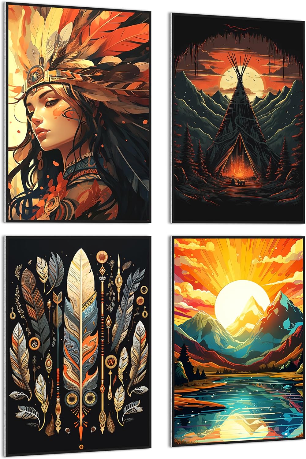 Amazon.com: Native American Decor - Native American Wall Art, Indian ...