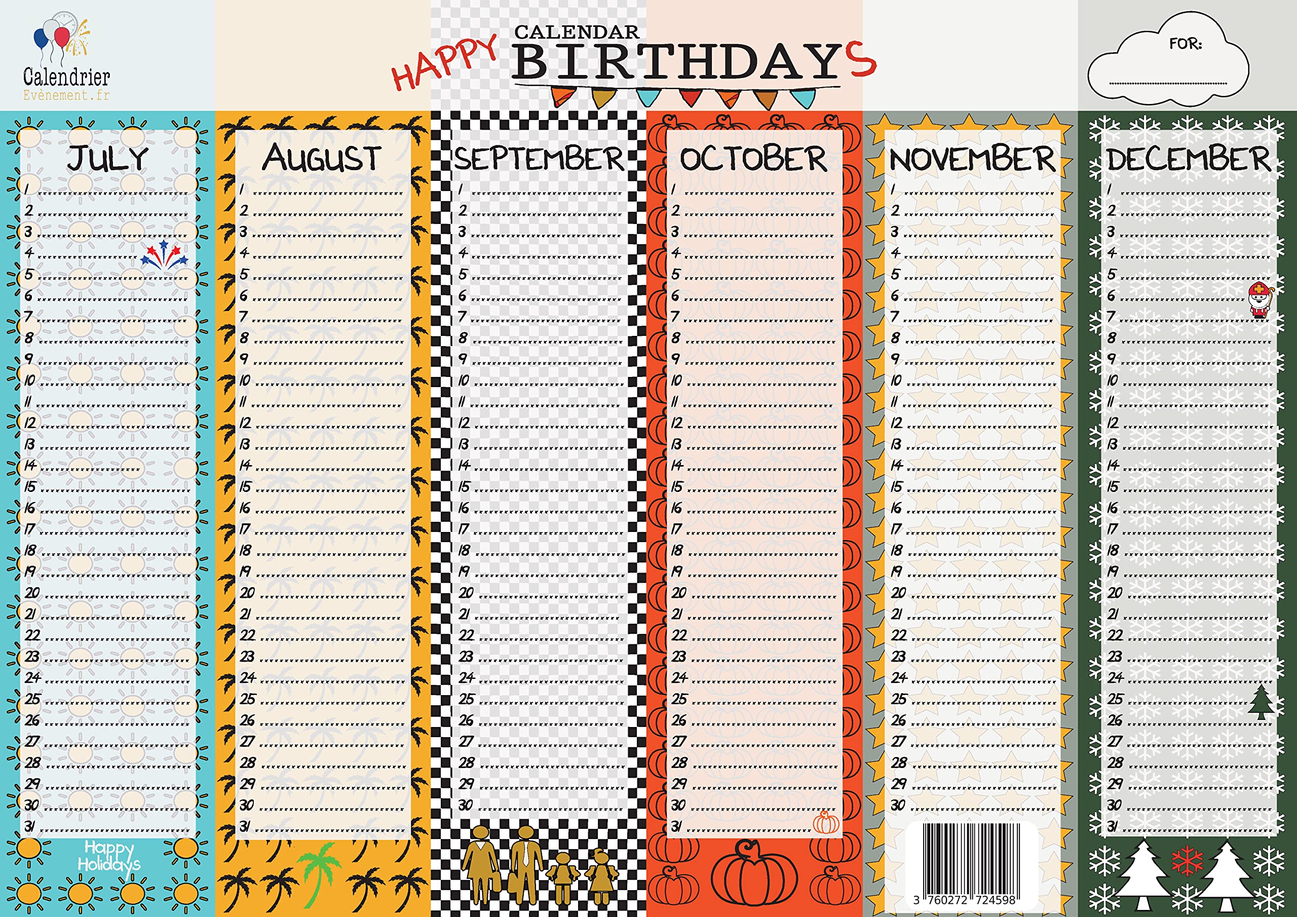 Yearly Perpetual Calendar Custom Yearly Calendar Whiteboard