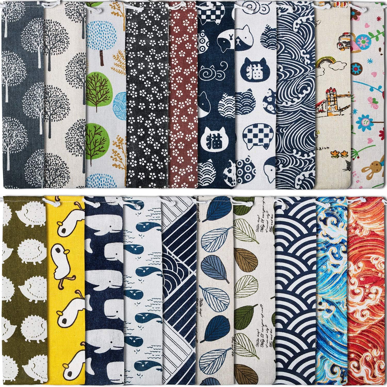 Amazon.com: BESTonZON 10 Pcs Cotton and Linen Pouch Bag Straw Carrying ...