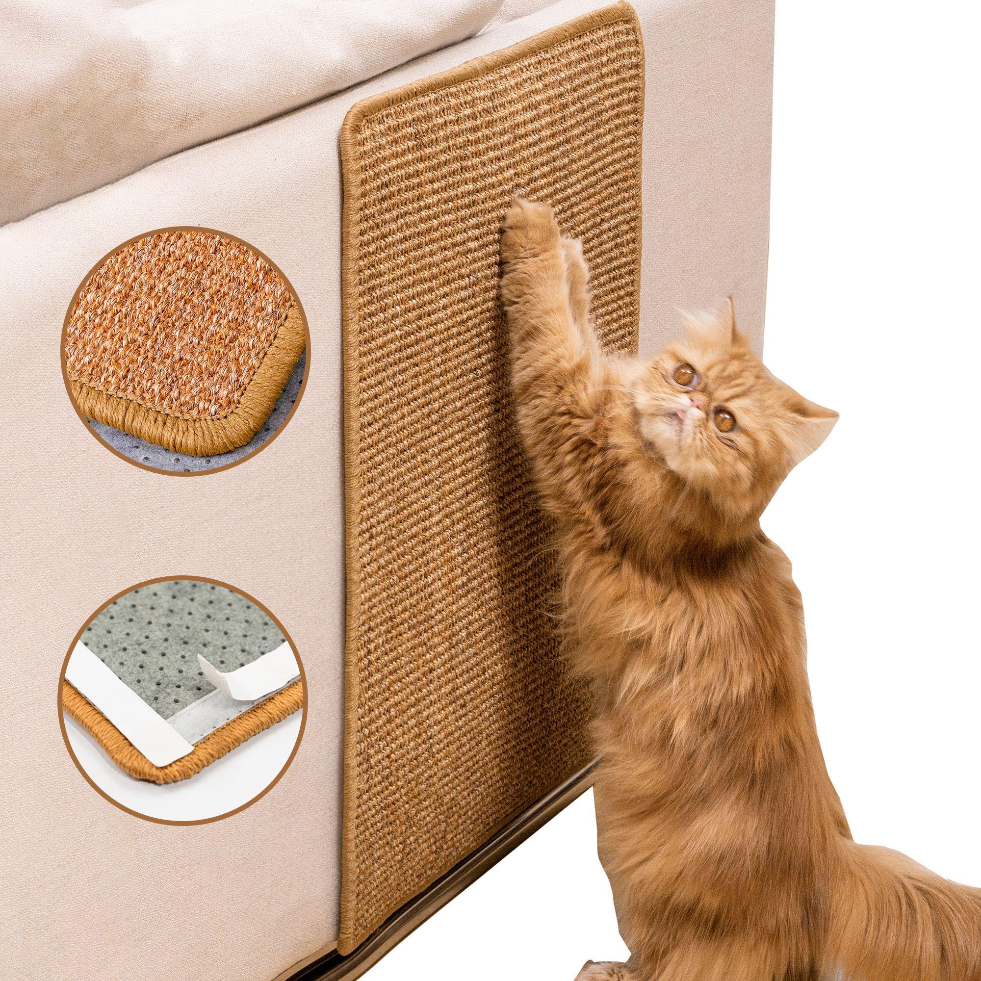 Conlun Cat Scratcher Pad,Natural Sisal Cat Scratching Mat with Hook ...