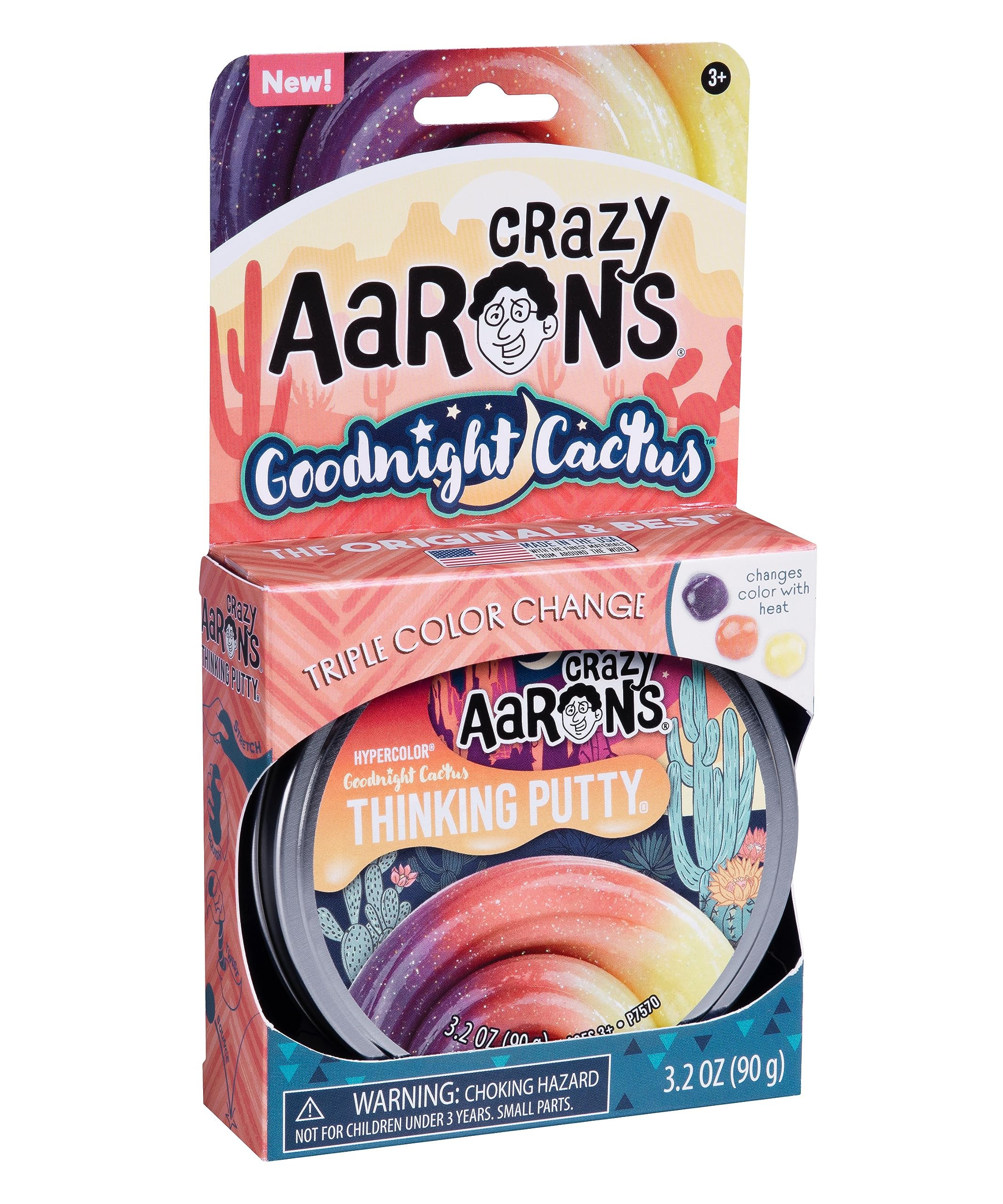 Snapklik.com : Crazy Aarons Goodnight Cactus Hypercolor Thinking Putty