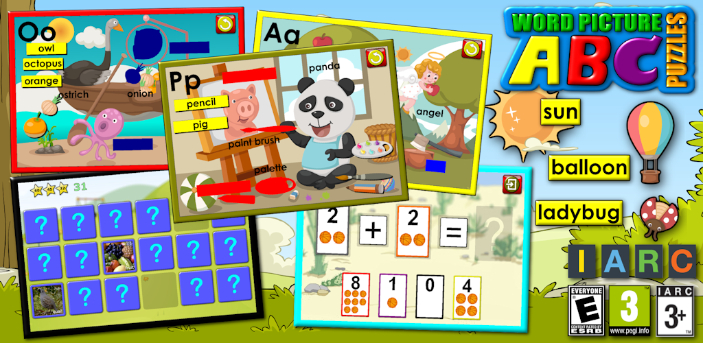 ABC preschool word and picture puzzles - teaches site reading and the ...