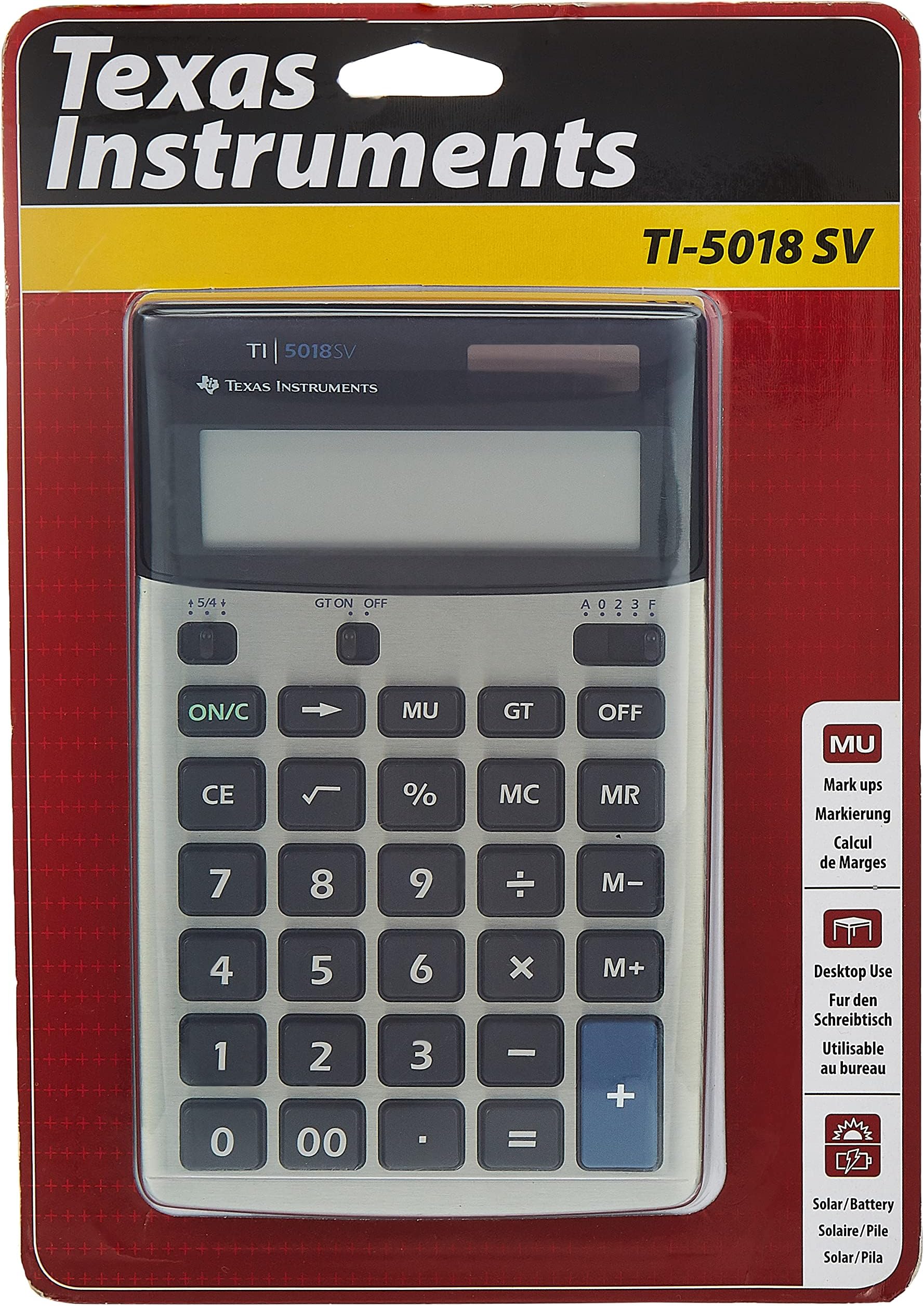 Texas Instruments TI5018SV calculator, Black : Amazon.co.uk: Stationery ...