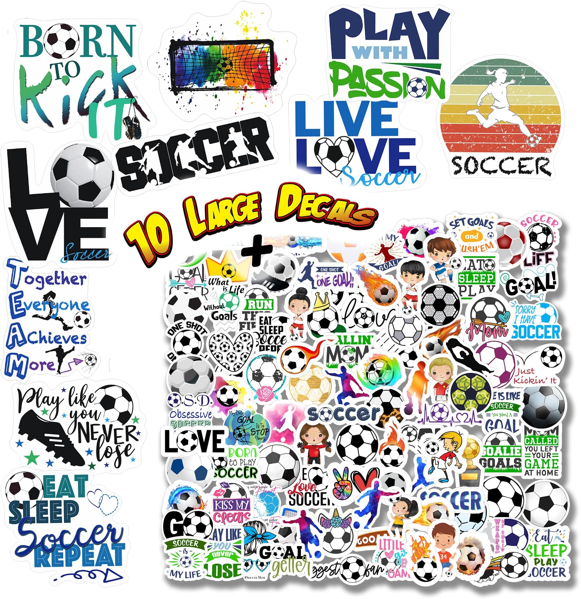 Amazon.com: Soccer Stickers - Perfect Soccer Gifts for Girls Or Boys ...
