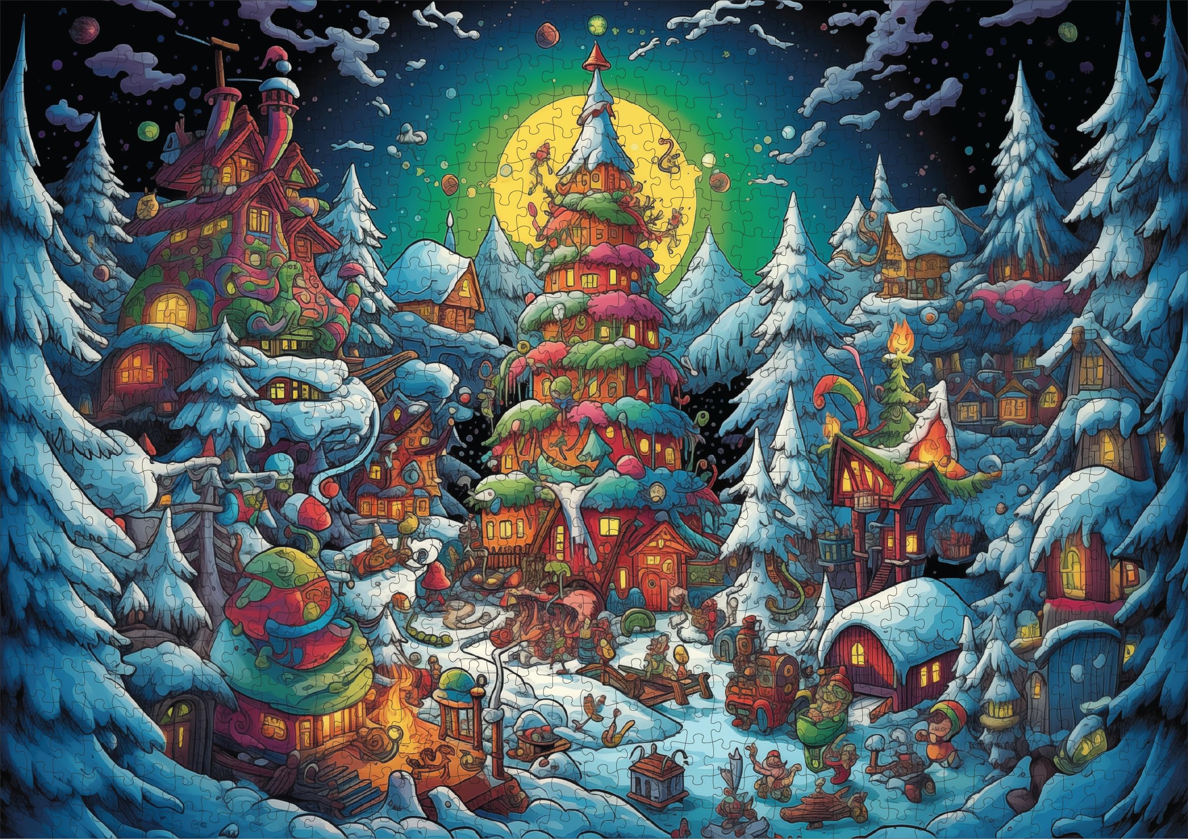 Snapklik.com : Trippy Puzzle Co Christmas Puzzles - 1000 Piece Jigsaw ...