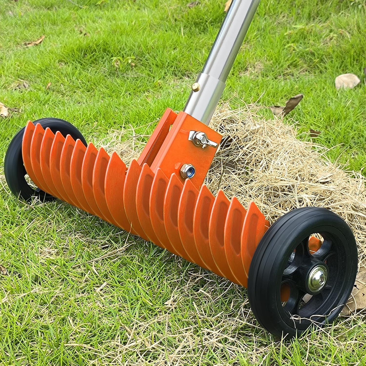 Amazon.com: JouZYA Lawn Thatch Rake, 15-Inch Steel Dethatching Tool ...