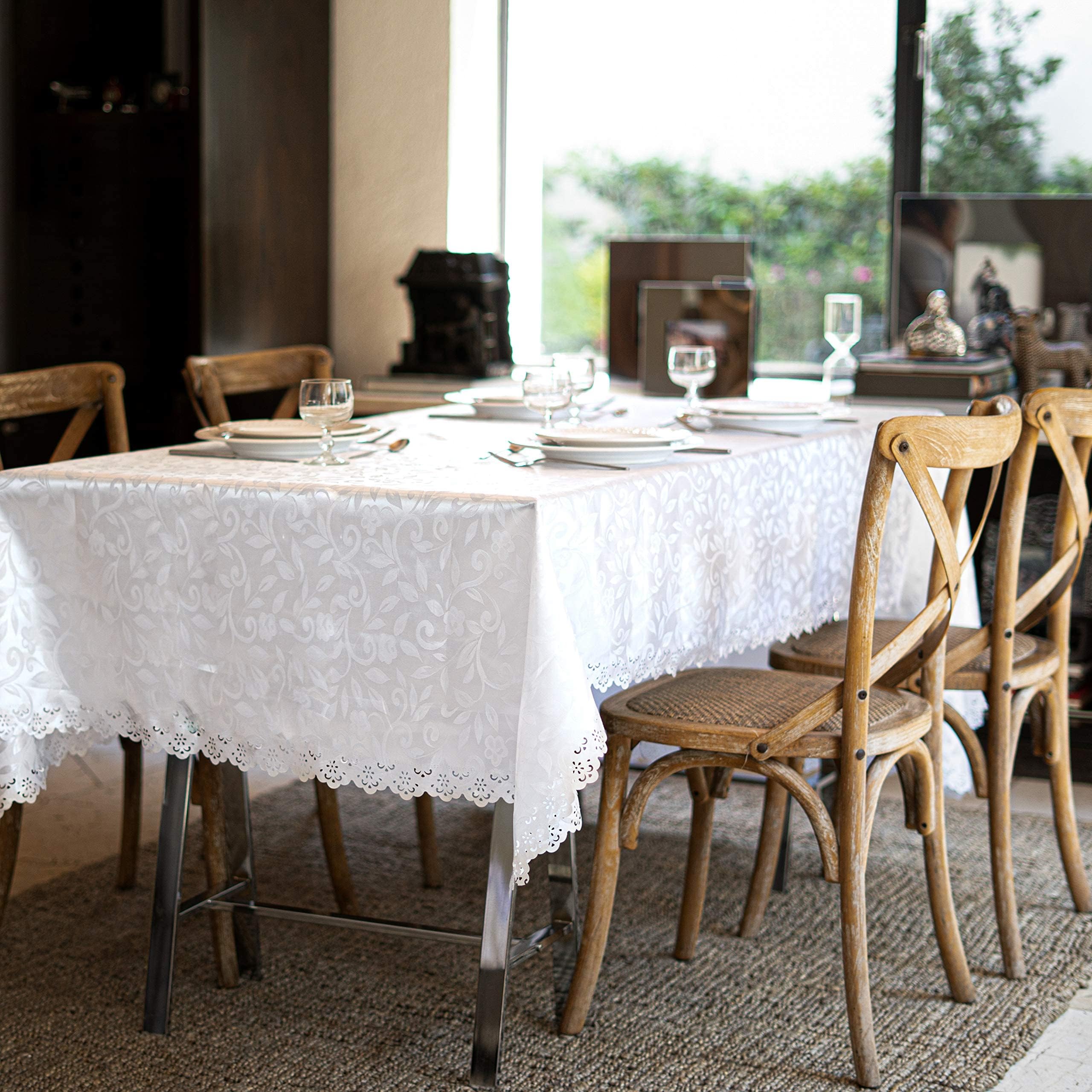 ALFER HOME Mantel Rectangular para Mesa En Jacquard Y Troquelado En El ...