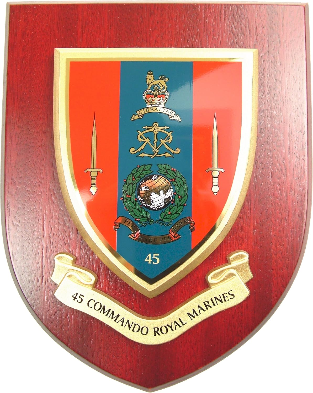 45 Commando Royal Marines Deluxe UK made classic Veterans Wall/Mess ...