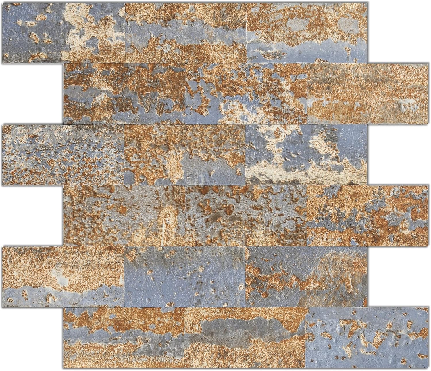 Buy eazart Faux Rust Stone Subway Wall Tile Decorative Peel and Stick ...