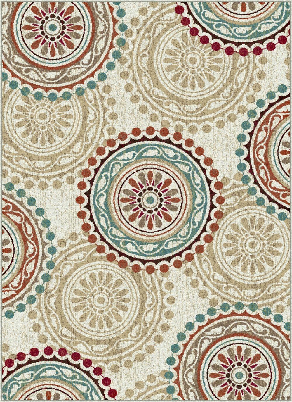 Amazon.com: Tayse Area Rugs: Deco Rugs: DCO1011 Ivory : Home & Kitchen