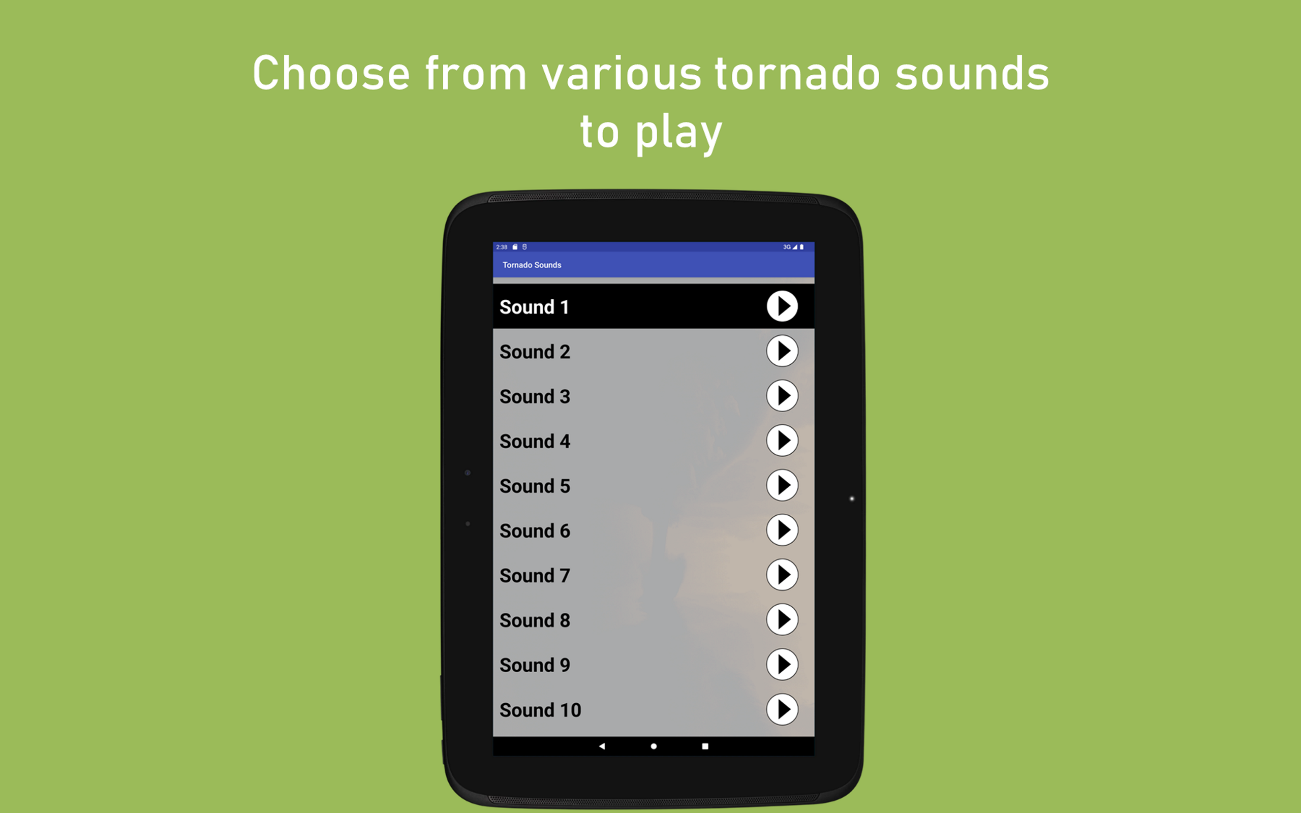 Tornado Sounds - App on Amazon Appstore
