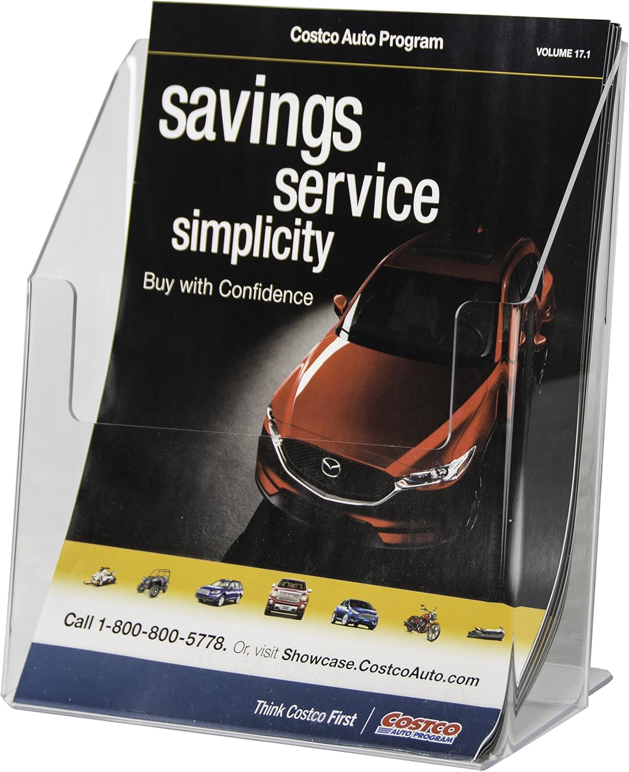 Amazon.com: Clear-Ad - Acrylic Slant Back Flyer Holder 8.5x11 - Clear ...