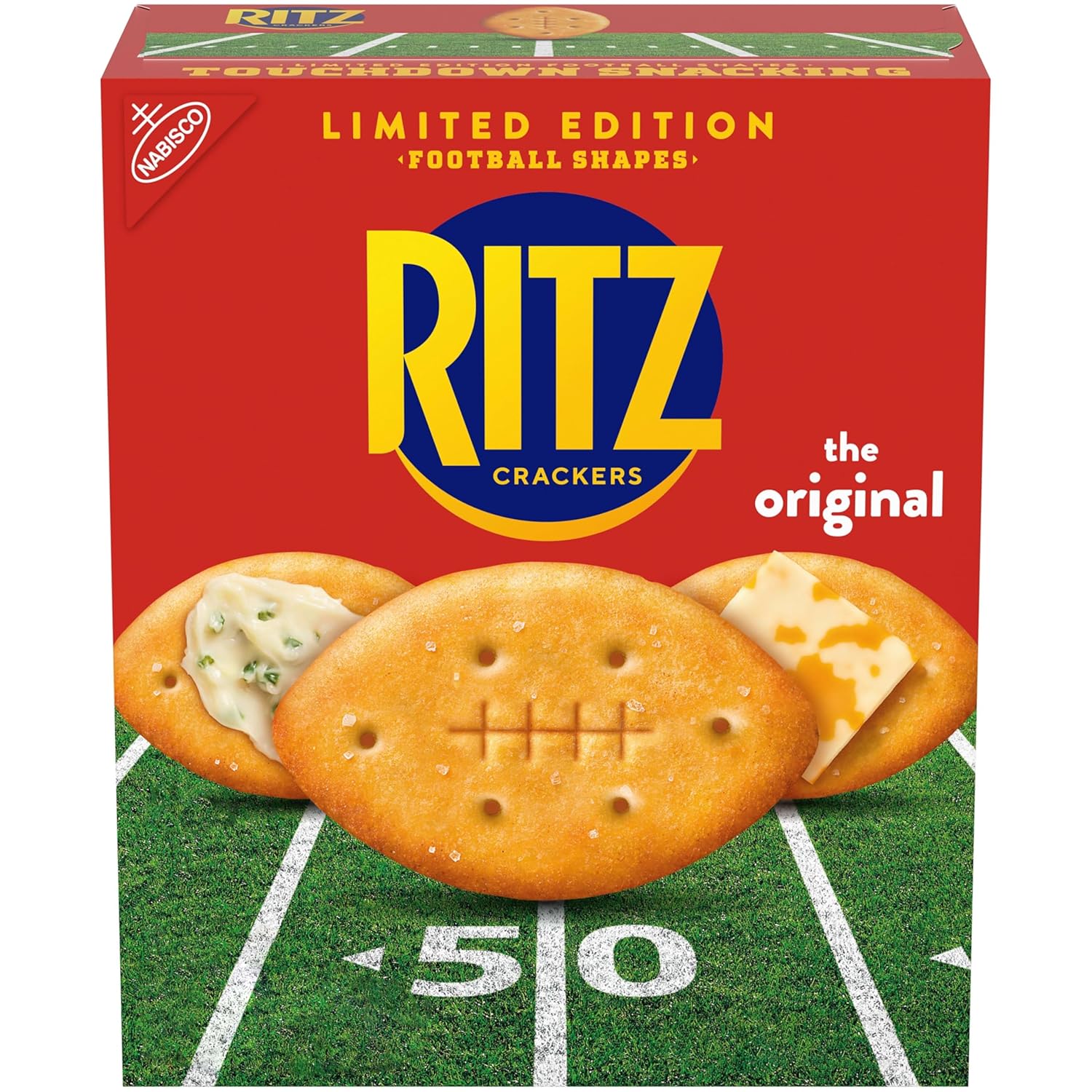 Amazon.com : RITZ Football Shapes Original Crackers, Snacks for Kids ...