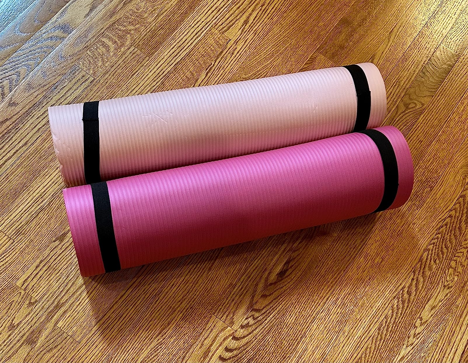 Amazon.com : Woanger 2 Pack Thick Yoga Mat for Home Workout 3/8 Inch ...