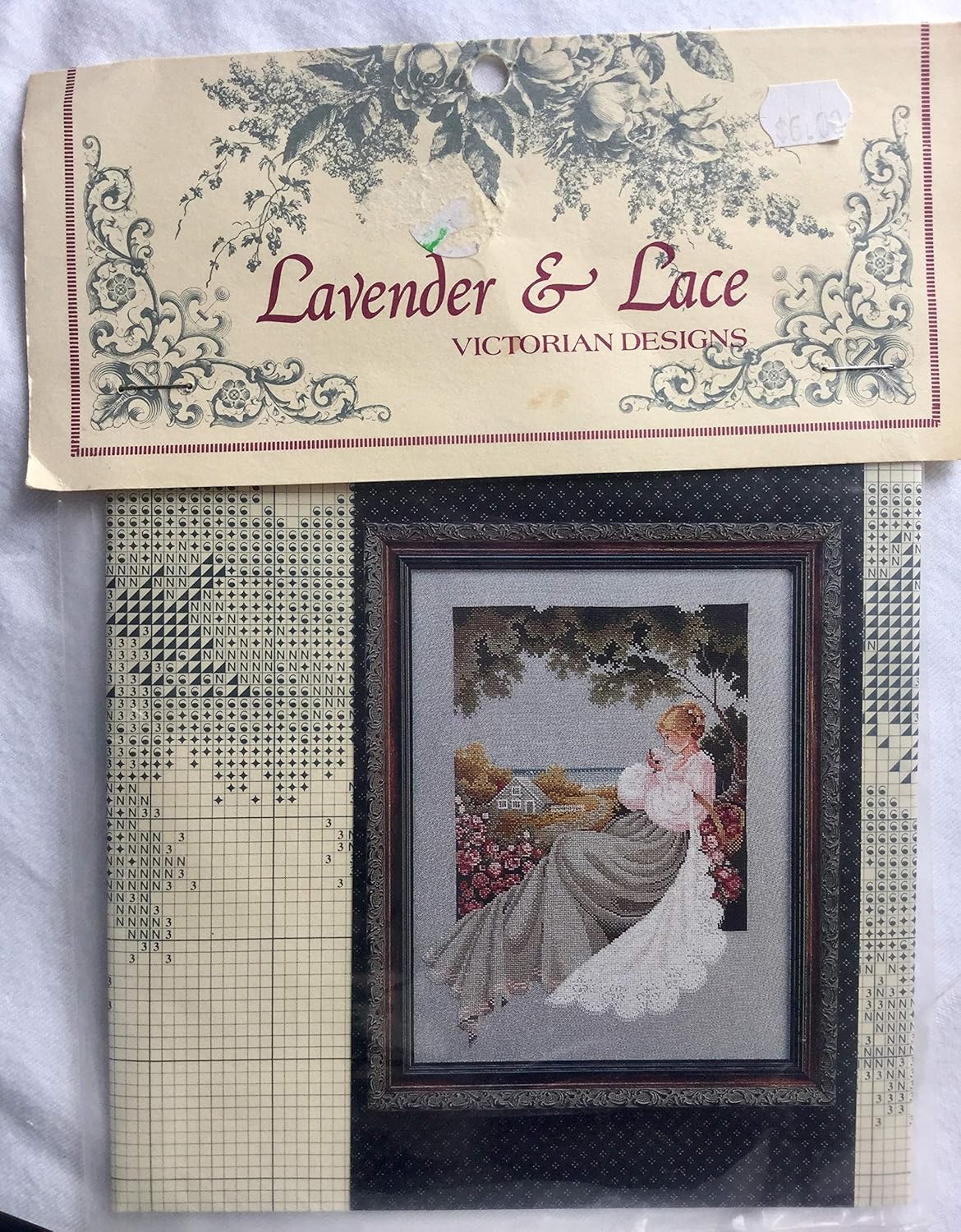 Lavender and Lace Nantucket Rose Cross Stitch Pattern LL20 Woman Roses ...