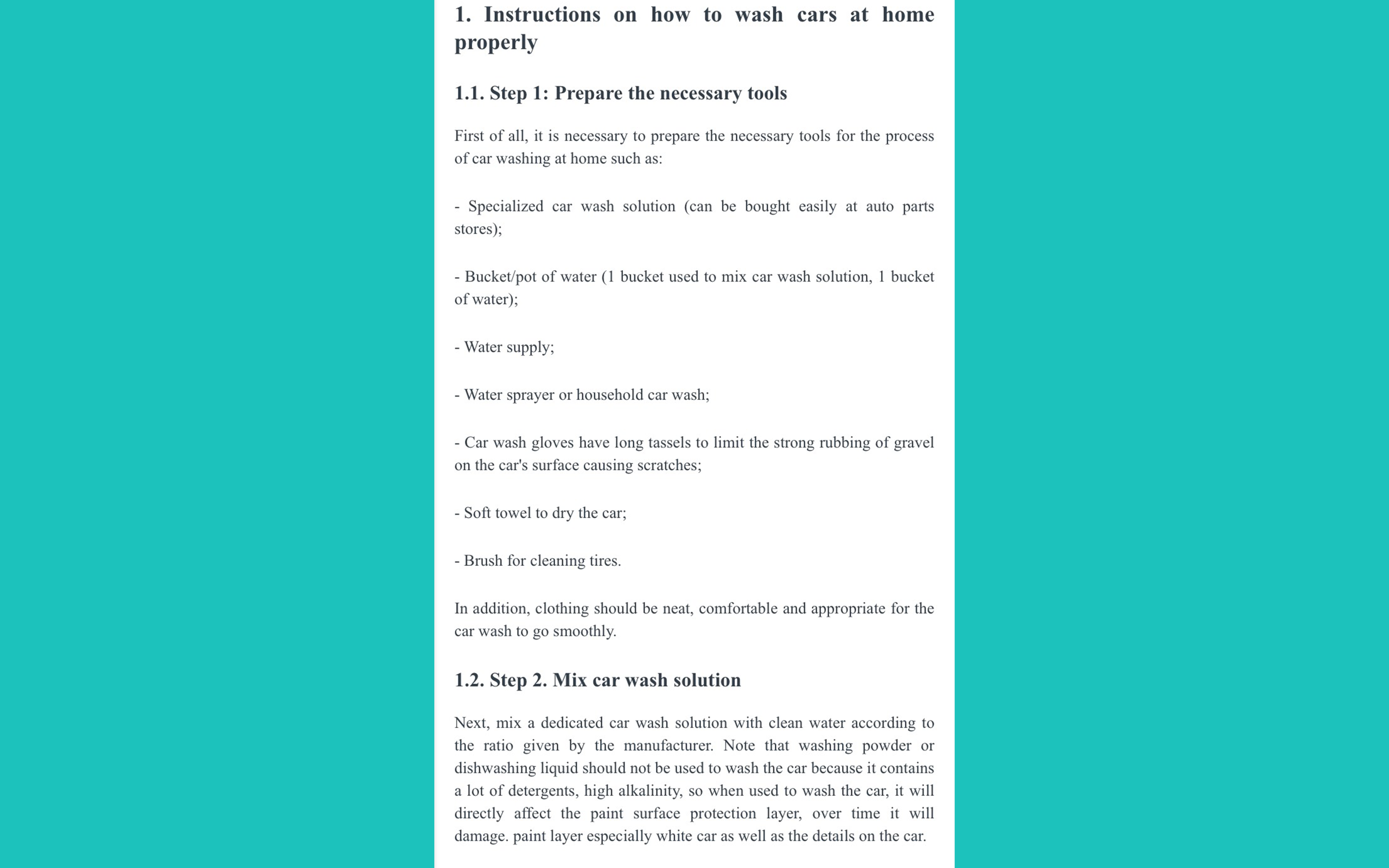 HOW TO WASH YOUR CAR AT HOME IN 5 EASY STEPS GUIDE - App on Amazon Appstore