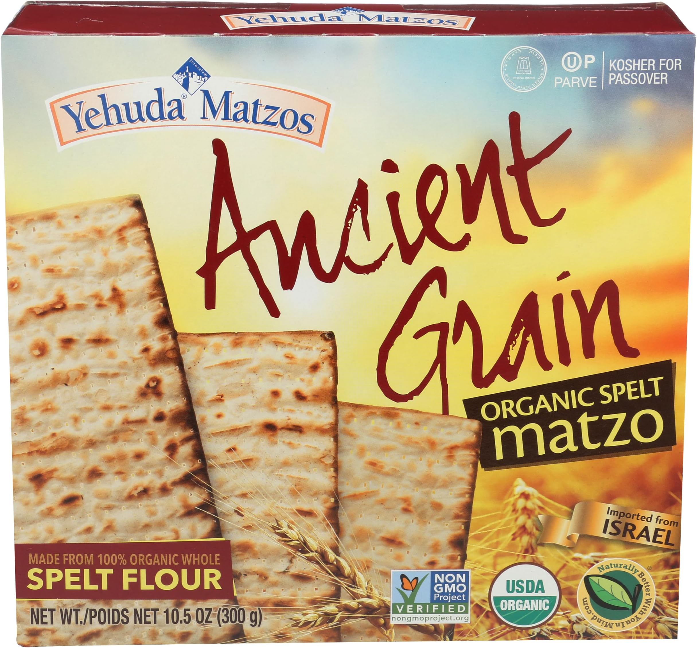 Amazon.com: Yehuda, Whole Wheat Matzo, 10.5oz (5 Pack) Great Value!