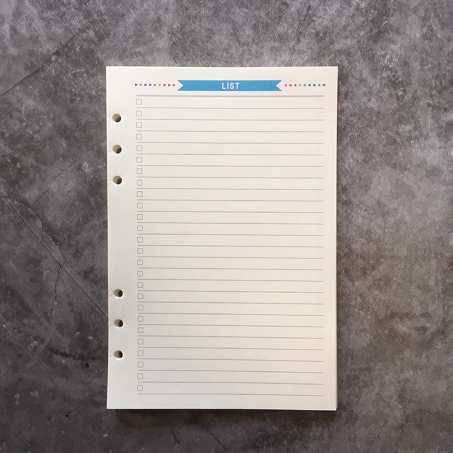 Refill Paper/Loose Sheets for 8.5 Inch A5 6-Hole Cover Round Ring View ...