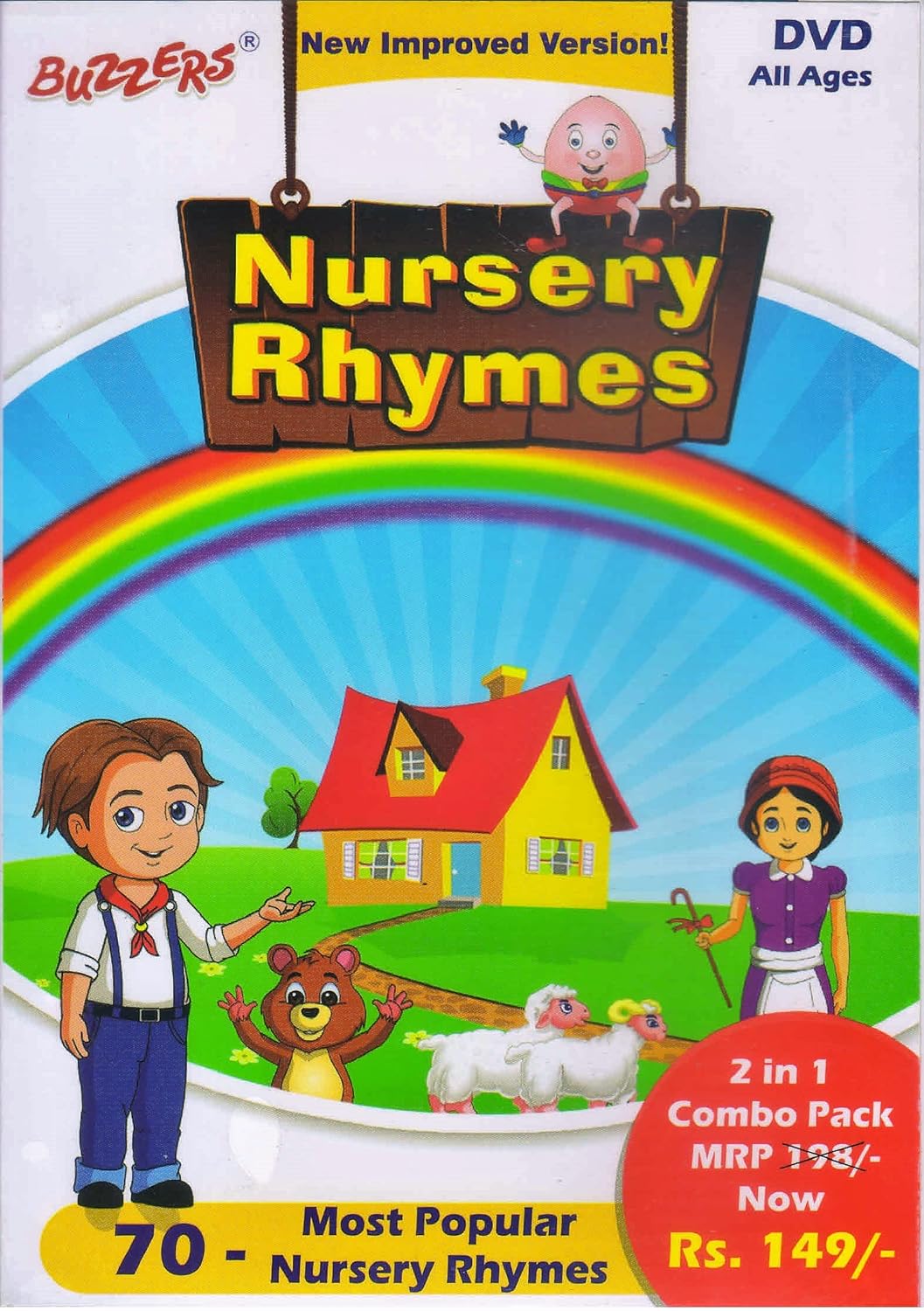 Buzzers 70 Best Most Popular New Animated Nursery Rhymes Improved DVD ...