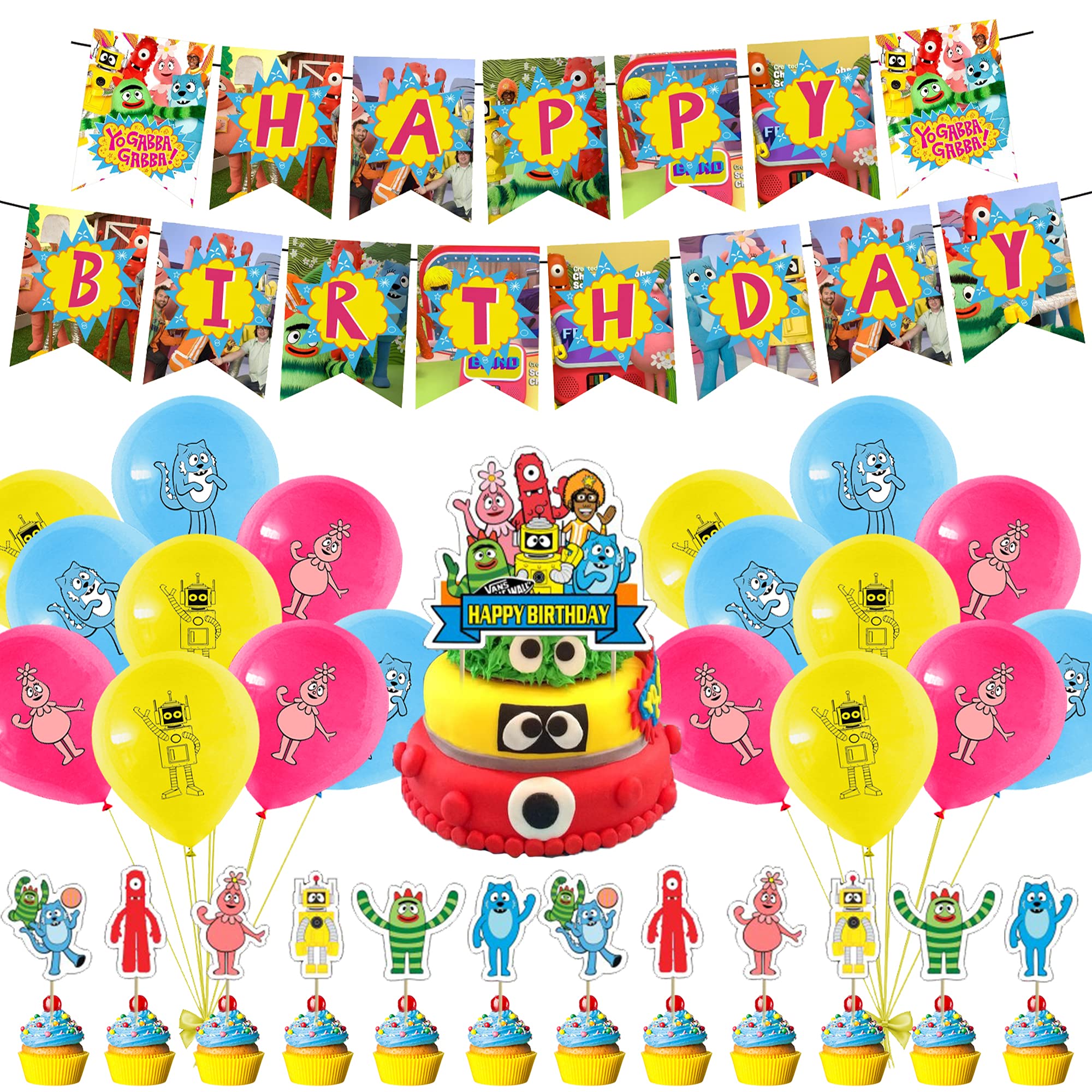 Yo Gabba Gabba Party Supplies Cute Yo Gabba Gabba Theme | Desertcart ...