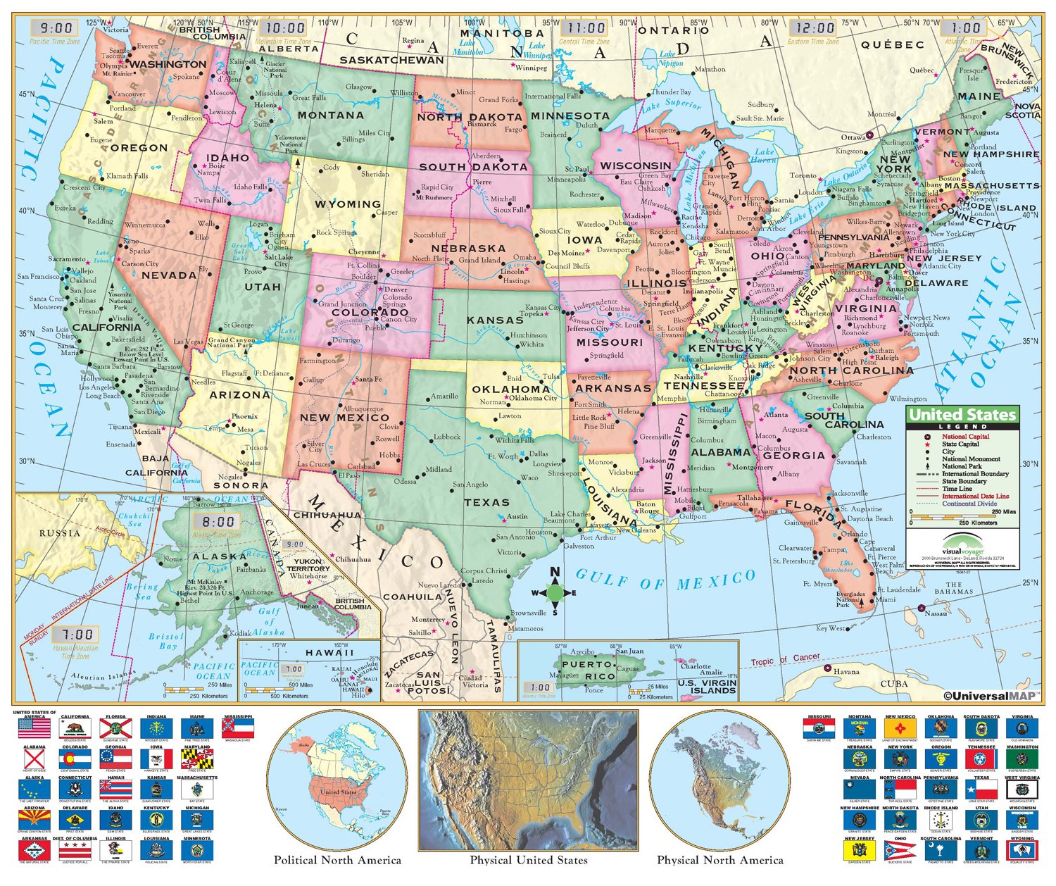 Amazon.co.jp: U.S. Primary Wall Map Roller (Primary Classroom Wall Maps ...