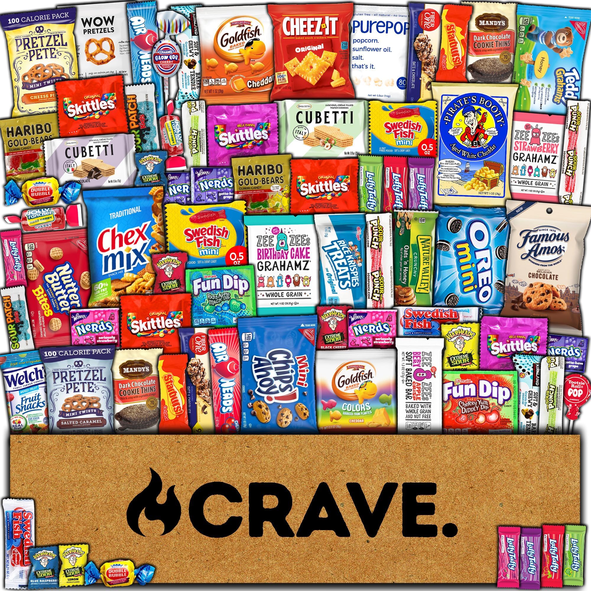 Amazon.com: CRAVEBOX (75-snacks) Treats snacks variety pack for kids ...