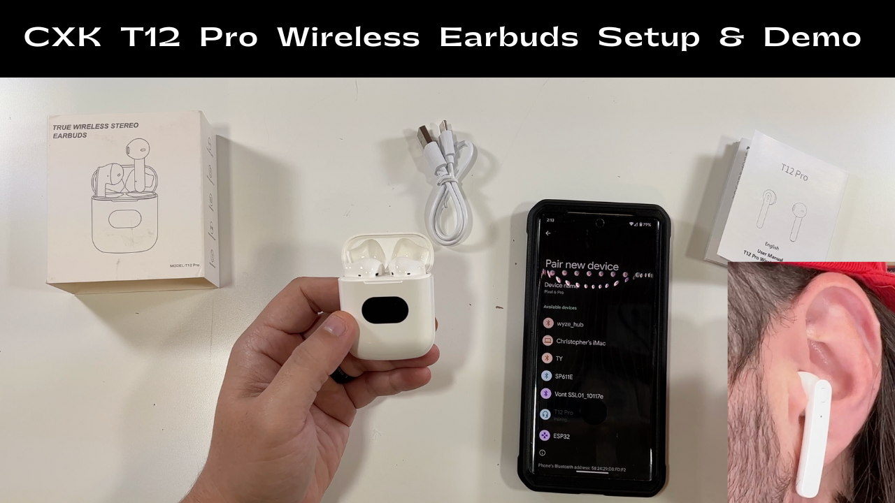 Watch CXK T12 Pro True Wireless Earbuds Setup and Demo on Amazon Live