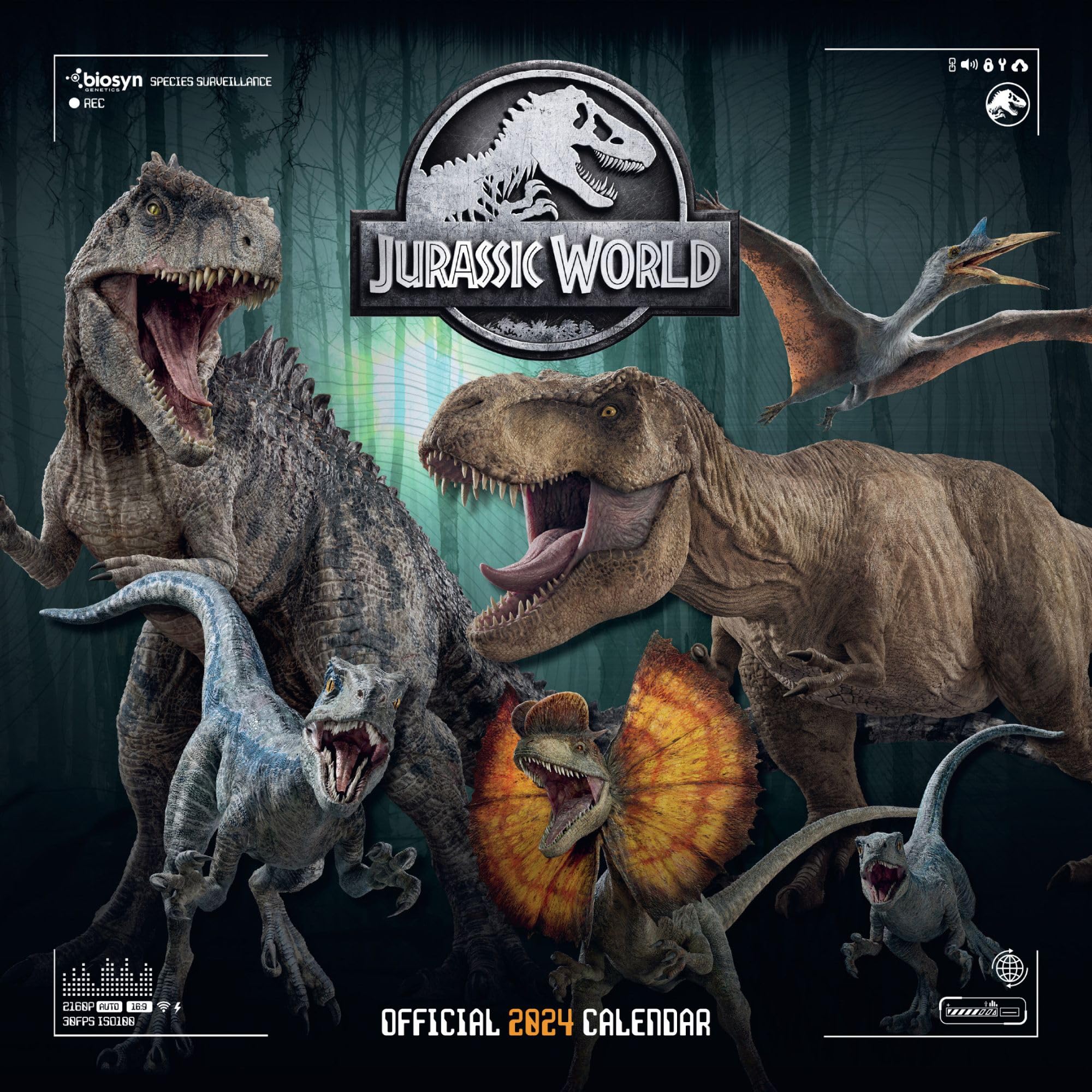 Jurassic World 2024 Calendar, Month To View Square Wall Calendar ...