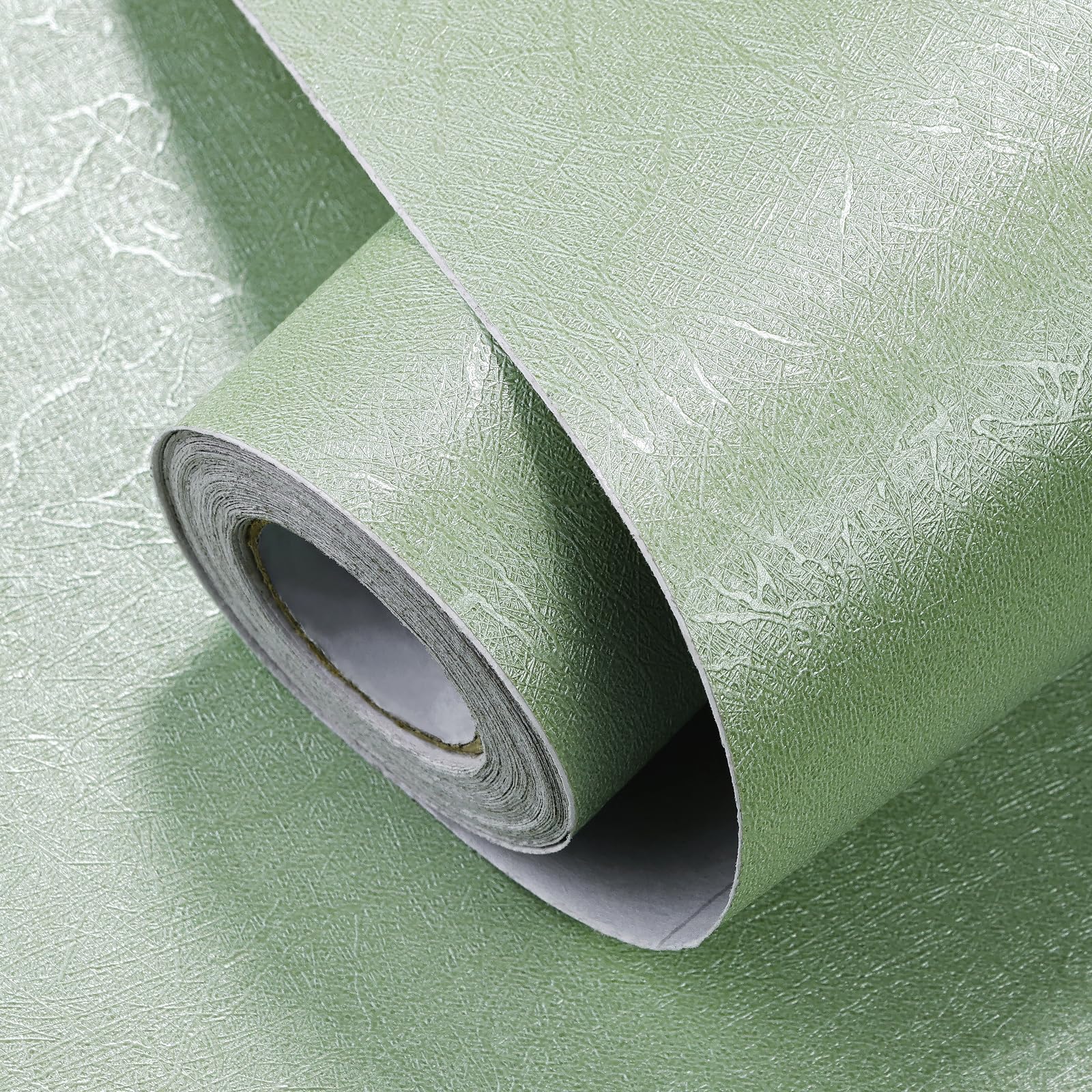 Biyoee Green Wallpaper Peel and Stick Contact Paper 17.7" X 120"Self ...