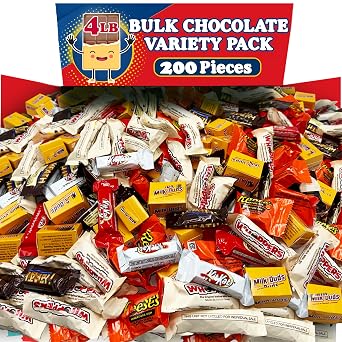 Amazon.com: Bulk Chocolate Candy Bar Mix, 4 Lbs, Individually Wrapped ...