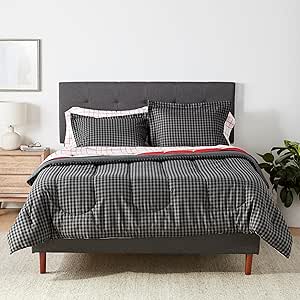 Amazon Basics 7-Piece Lightweight Microfiber Bed-In-A-Bag Comforter ...