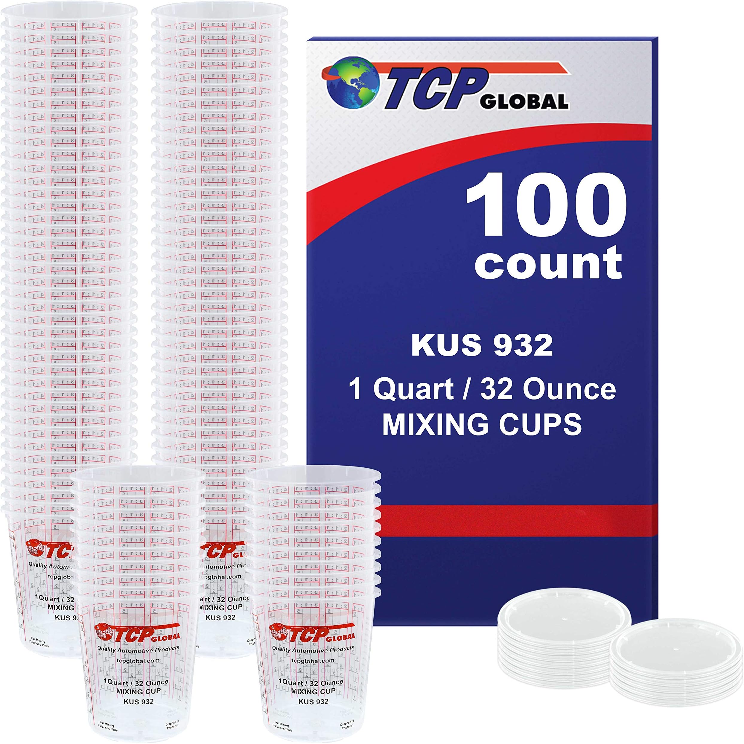 Amazon.com: TCP Global 32 Ounce (1000ml) Disposable Flexible Clear ...