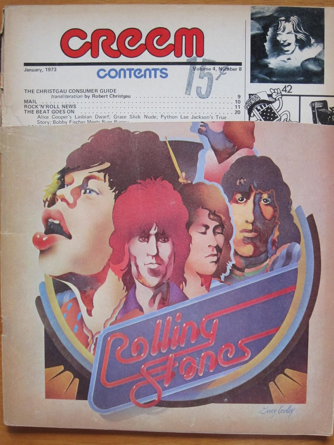 Creem Magazine, January 1973. Patti Smith and Lester Bangs on the ...