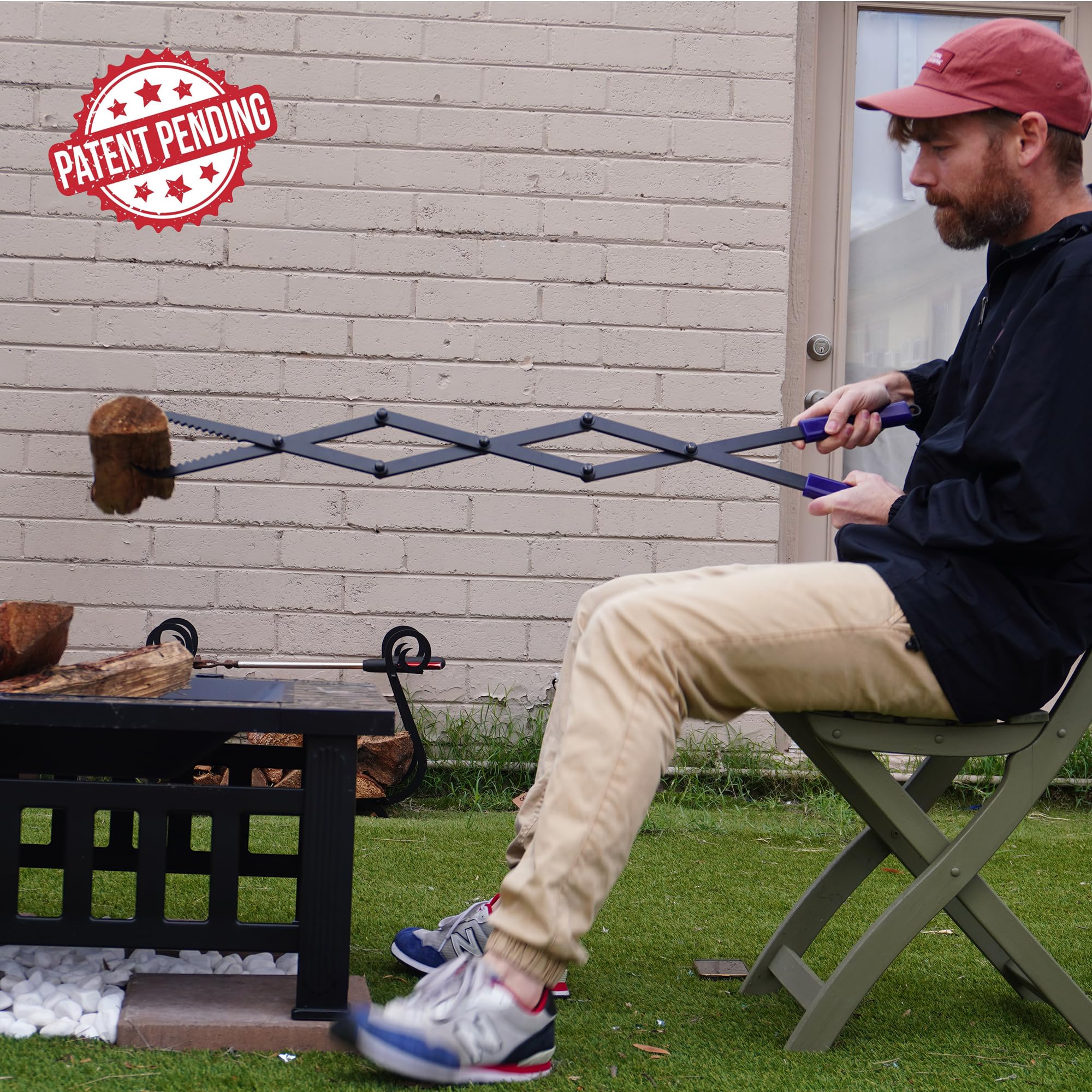 Snapklik.com : Heavy Duty Fire Tongs, 42in Accordion Style Firewood ...