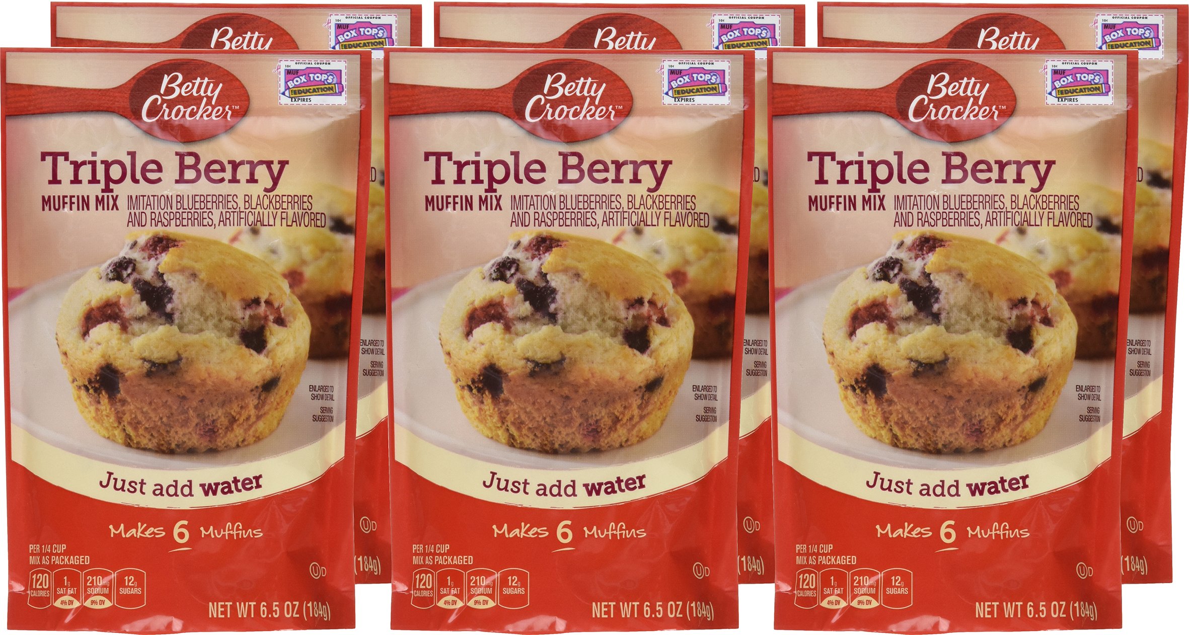Betty Crocker Muffin Mix 6.5 oz Packet (Triple Berry)