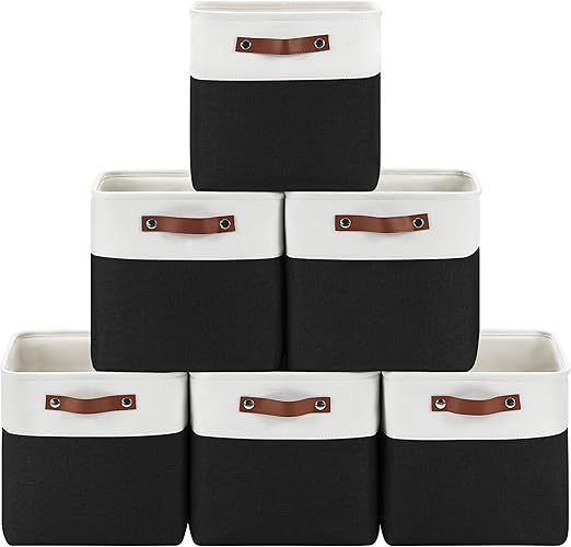 Amazon.com: Patvingot 6-Pack Foldable Fabric Storage Cubes 11x11 Inch ...