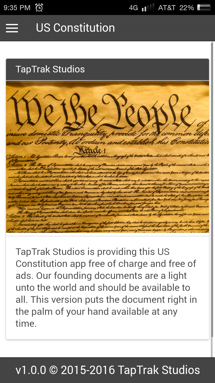 US Constitution:Amazon.com:Appstore for Android