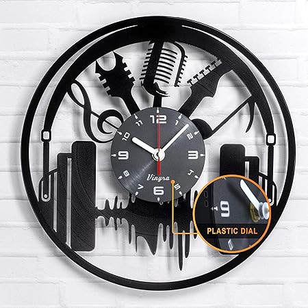 Amazon.com: Music Vinyl Clock - Phonograph and Gramophone Record LP ...