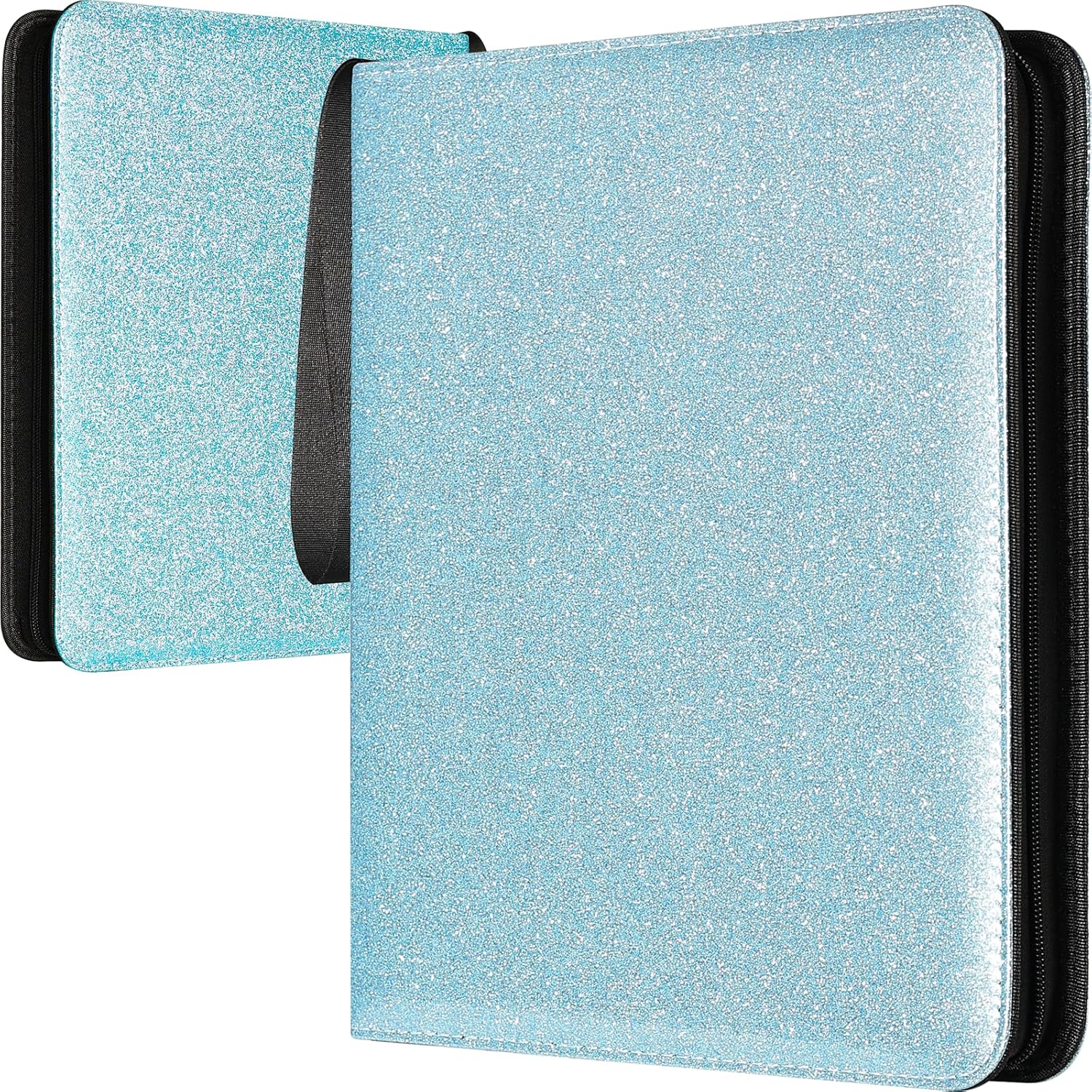 Amazon.com: 9 Pocket Card Binder Glitter - 1080 Double Sided Pocket PU ...