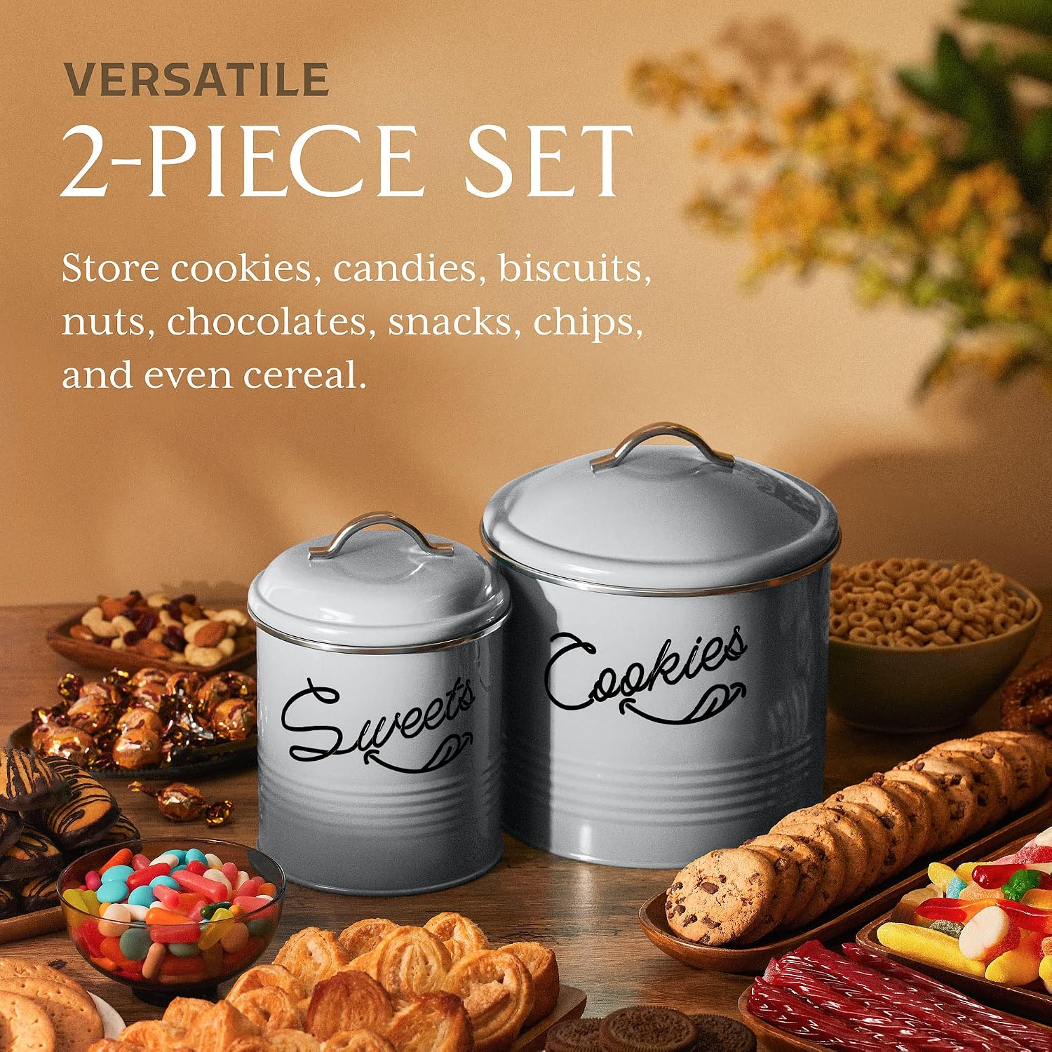 Cookie Jar for Kitchen counter | Farmhouse Kitchen Jars for Storage of ...