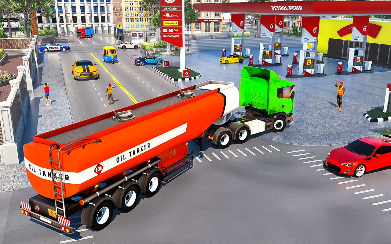 Oil Tanker Transporter Cargo: Oil Tanker Euro Truck Games 3D_Truck ...