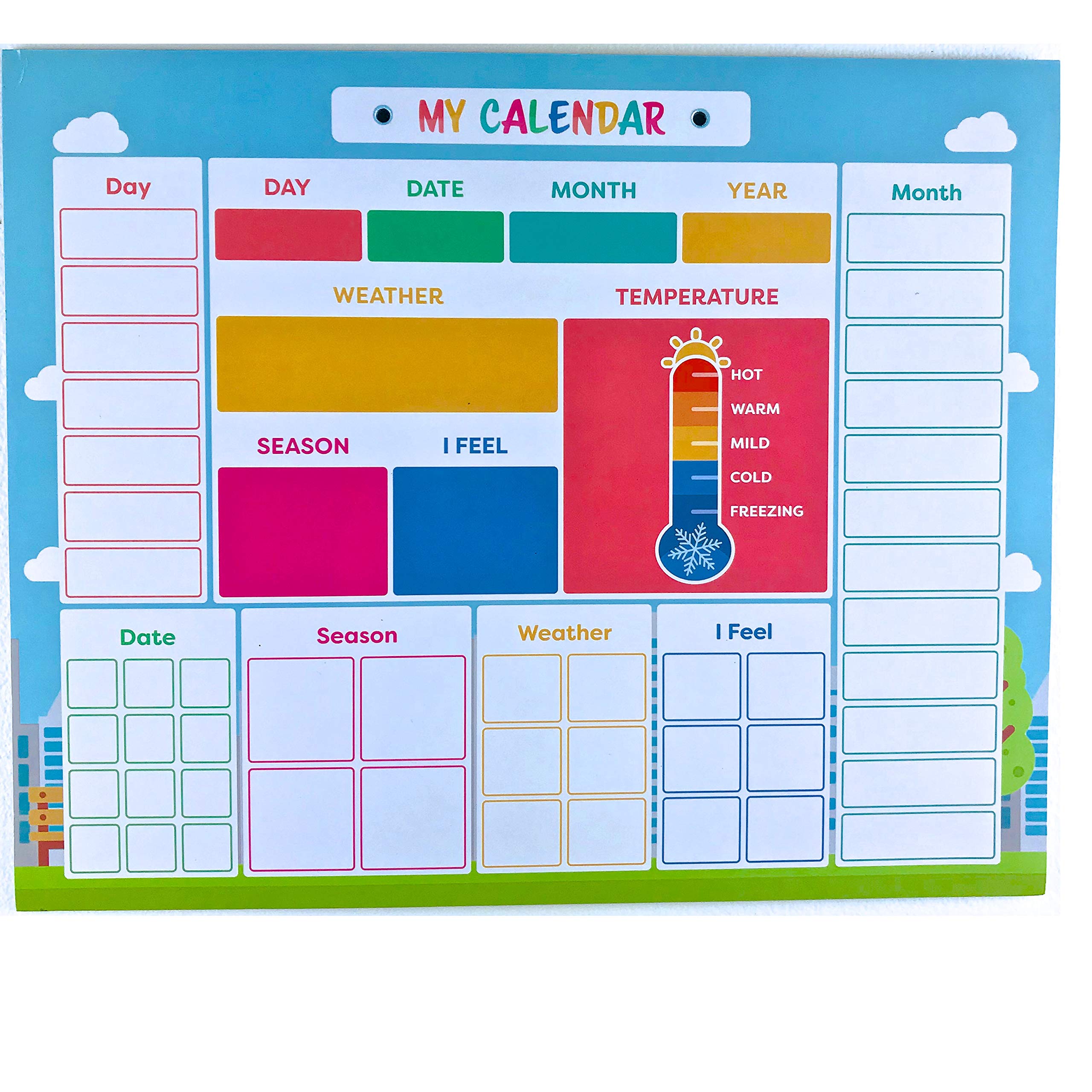 My First Daily Magnetic Calendar | Weather Station for Kids | Moods and ...