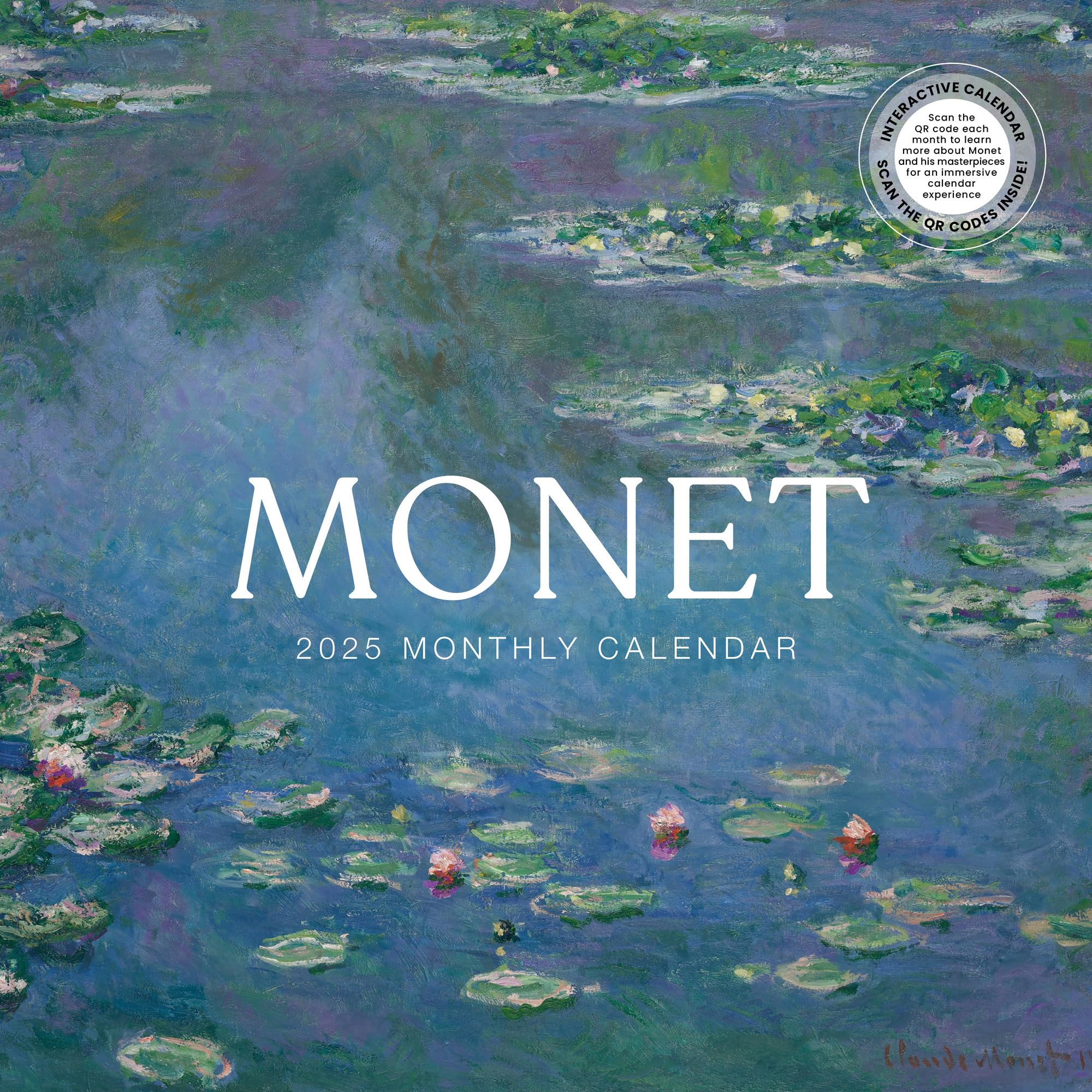 Monet Calendar 2025 | Calendario de pared impresionista de 12 x 24 ...