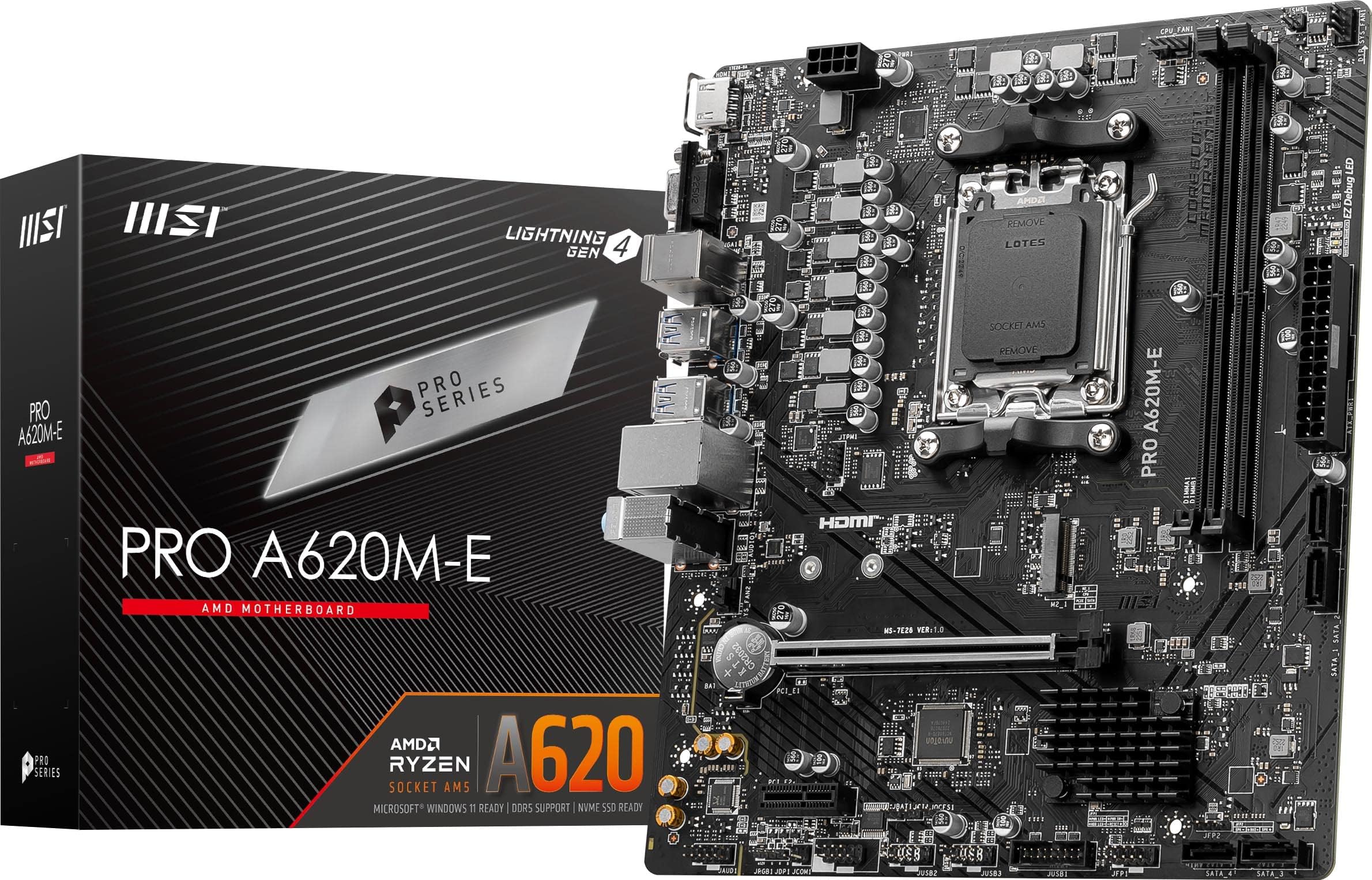 Amazon.com: ASRock A620M-HDV/M.2 Supports AMD Socket AM5 Ryzen 7000 ...