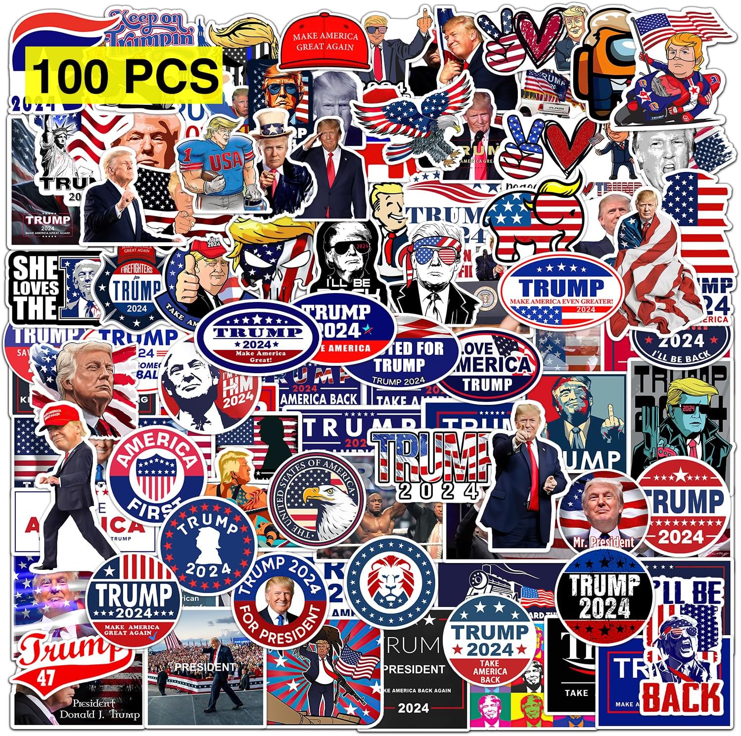 Amazon.com: GTOTd The President Stickers (100 pcs) Patriotic American ...