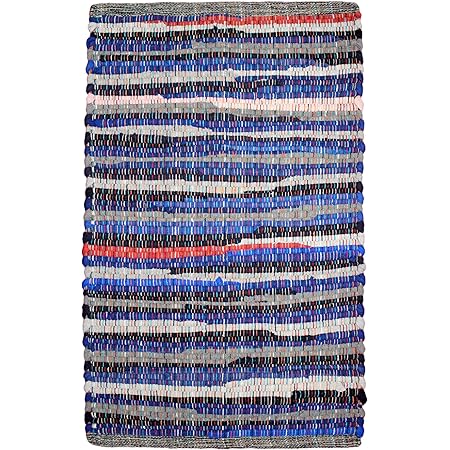 Amazon.com: COTTON CRAFT Cotton Chindi Rag Rug - Boho Farmhouse Rustic ...
