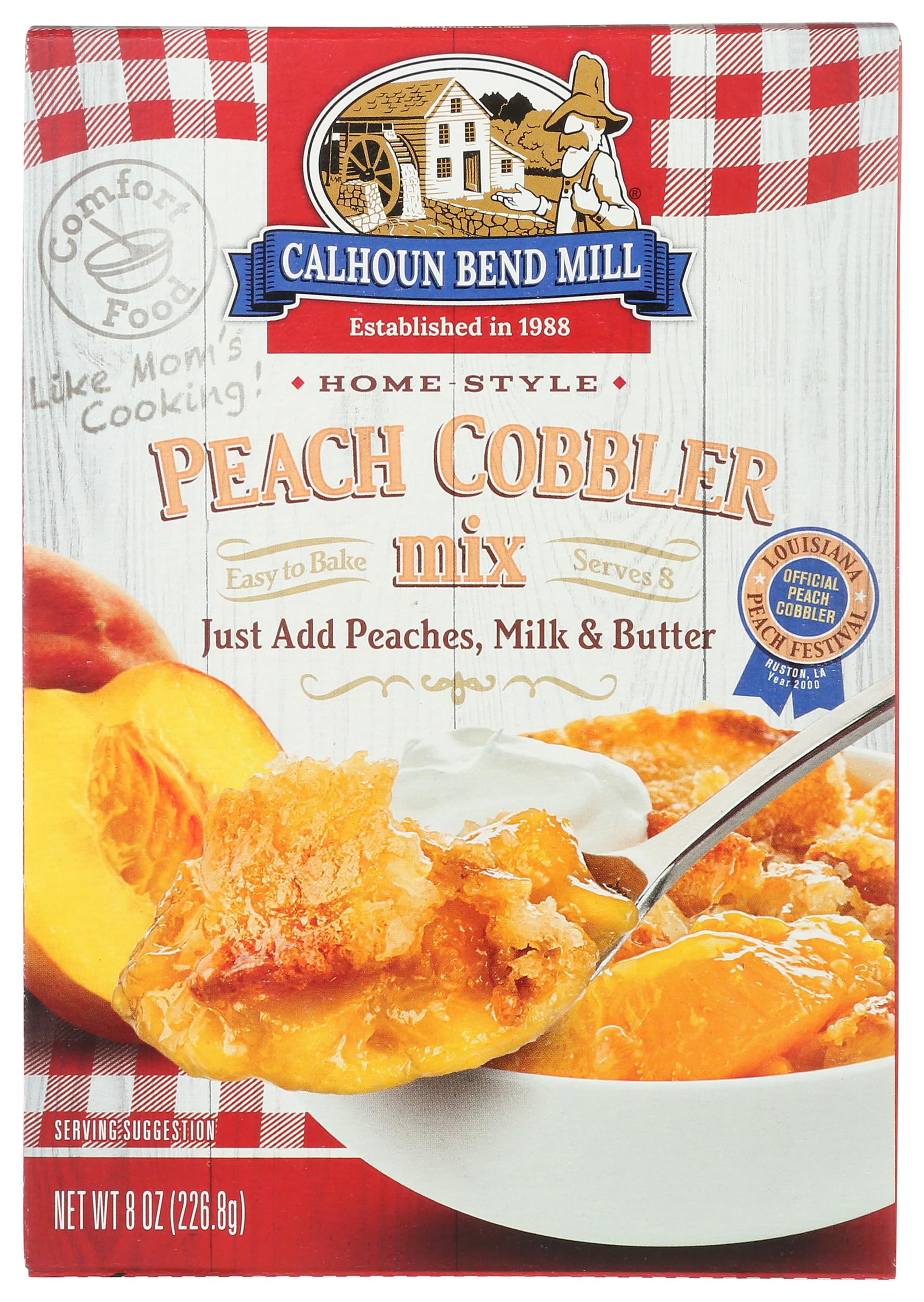 Amazon.com: Calhoun Bend Mill Peach Cobbler Mix, Home Style, All ...
