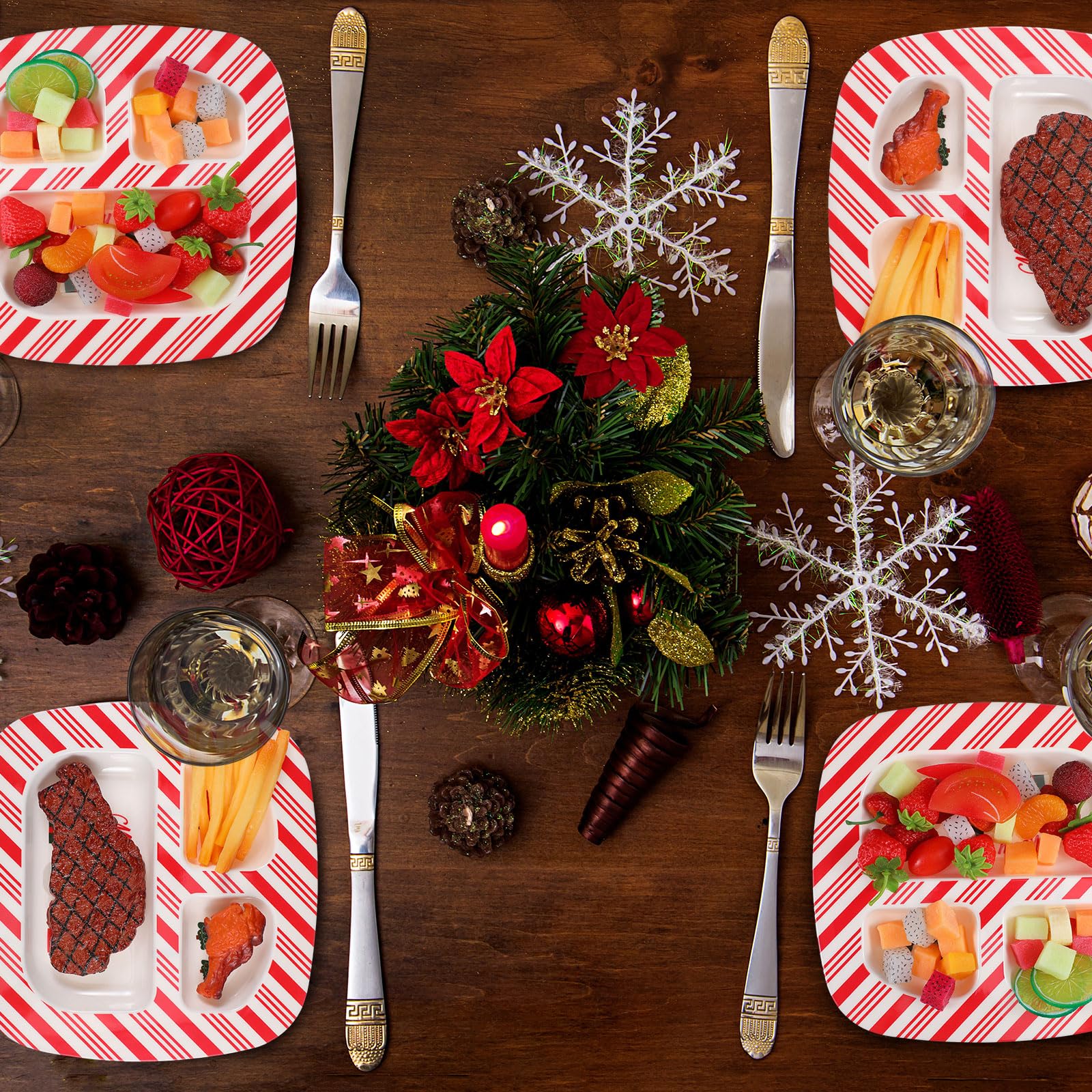 Square Christmas Dinner Plates Stylish And Unique Christmas Melamine