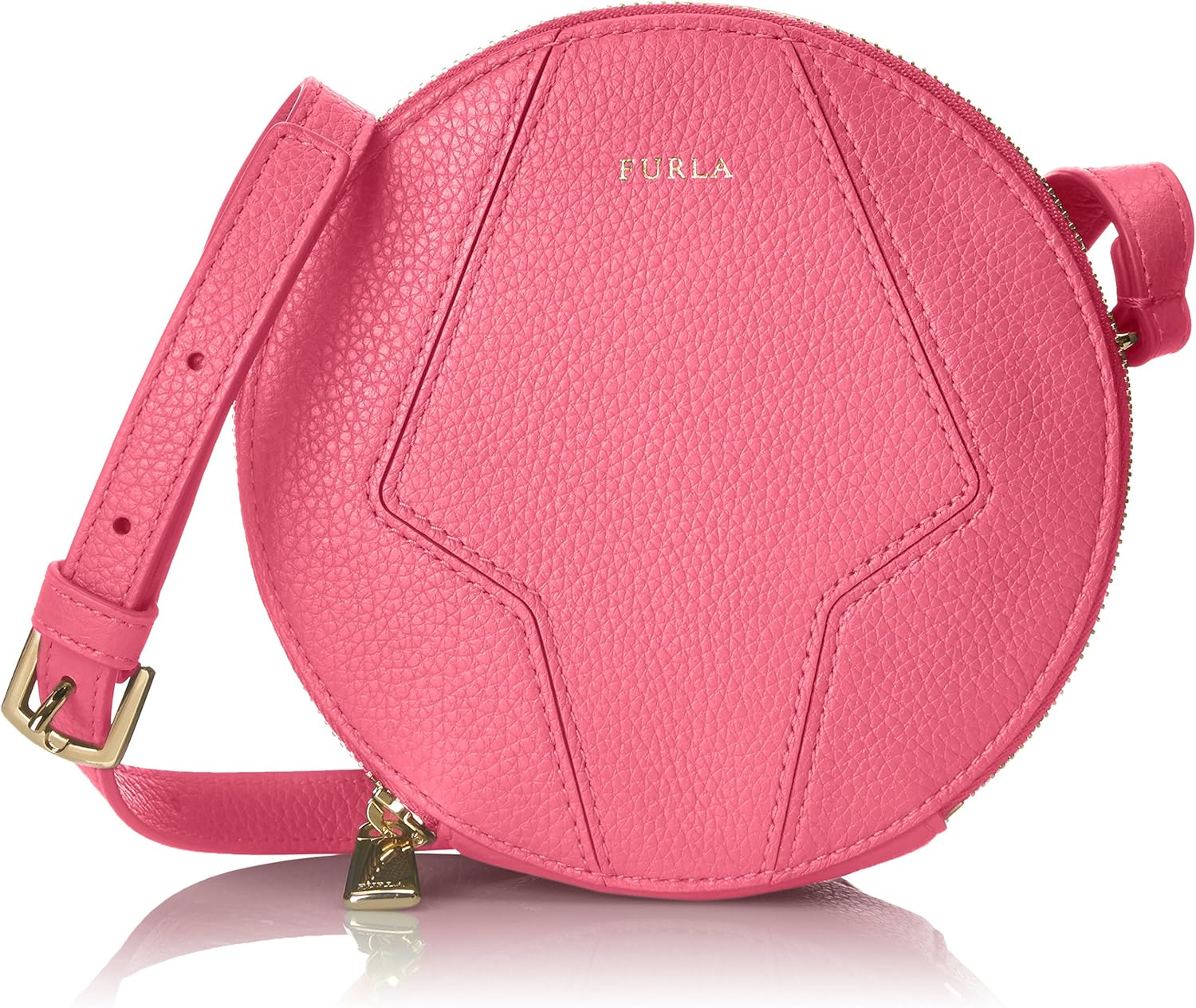 Furla Perla Mini Round Cross Body Bag, Pinky/Magenta, One Size ...