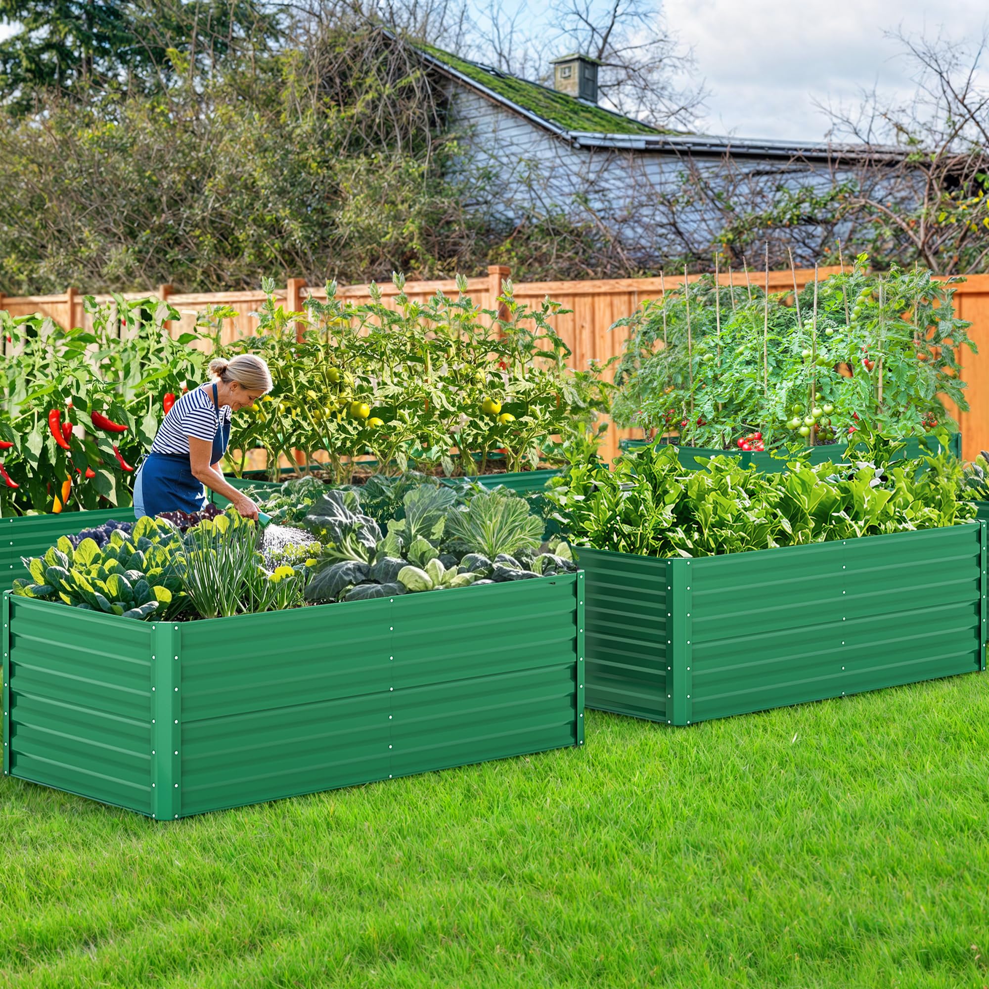 Snapklik.com : YITAHOME 6x3x2ft Raised Garden Bed Kit, Galvanized ...